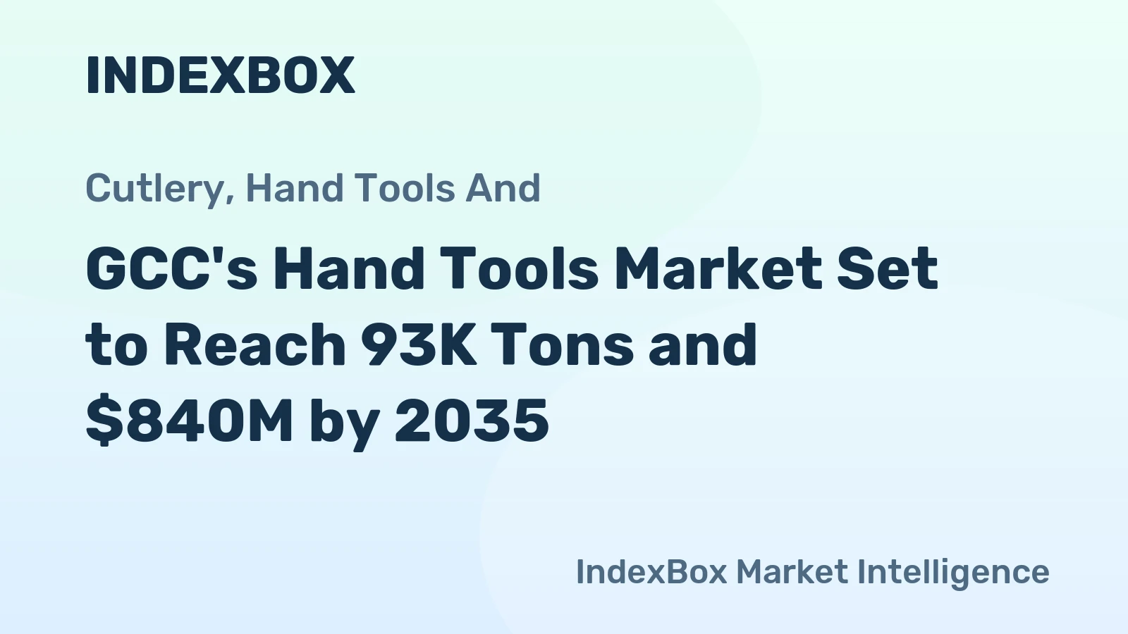 GCC's Hand Tools Market Set to Reach 93K Tons and $840M by 2035