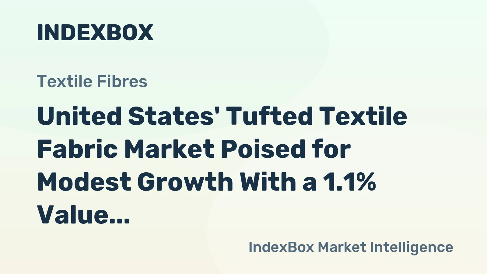 United States' Tufted Textile Fabric Market Poised for Modest Growth With a 1.1% Value CAGR