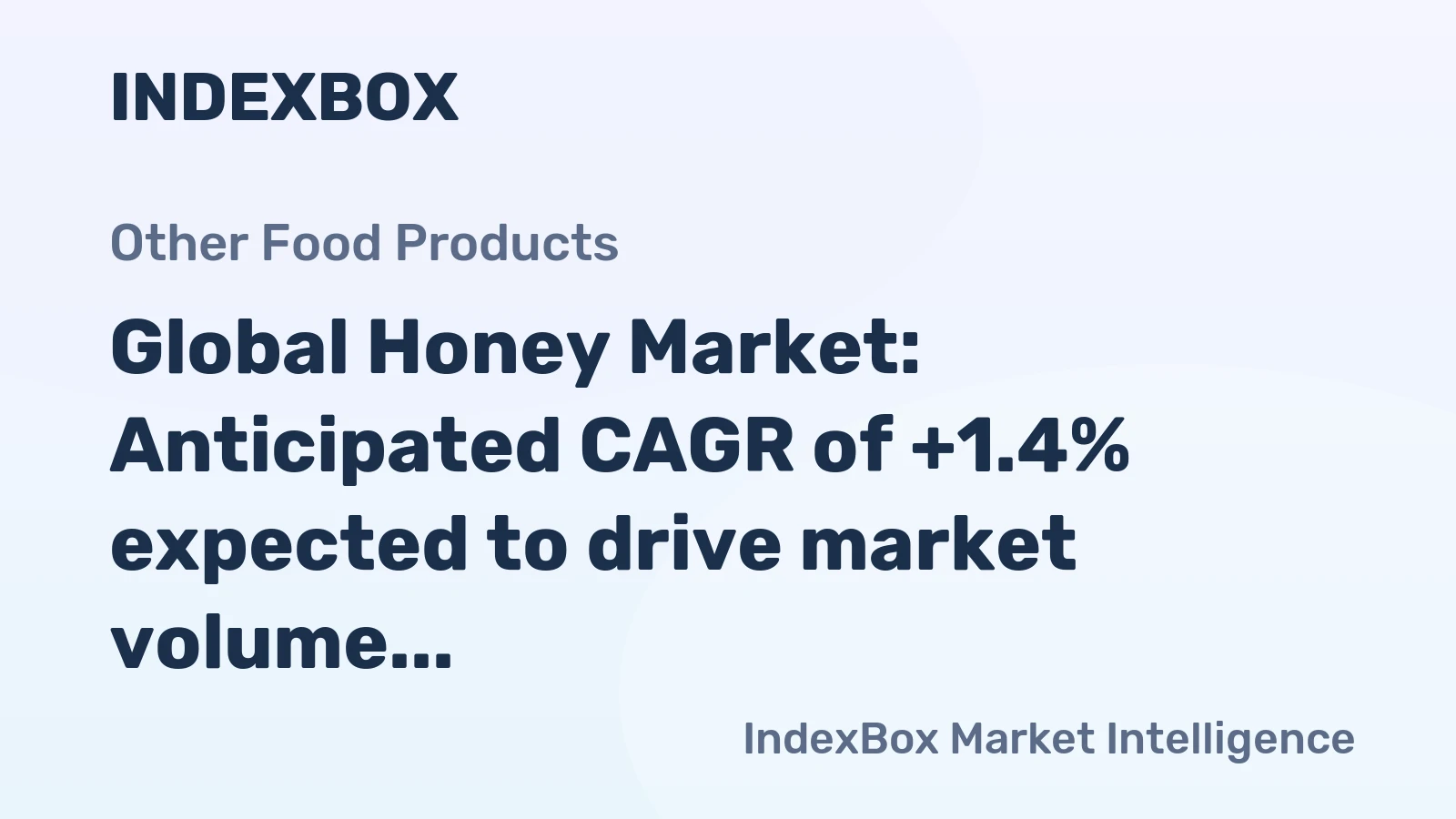 Global Honey Market: Anticipated CAGR of +1.4% expected to drive market volume to 2.3M tons by 2035.