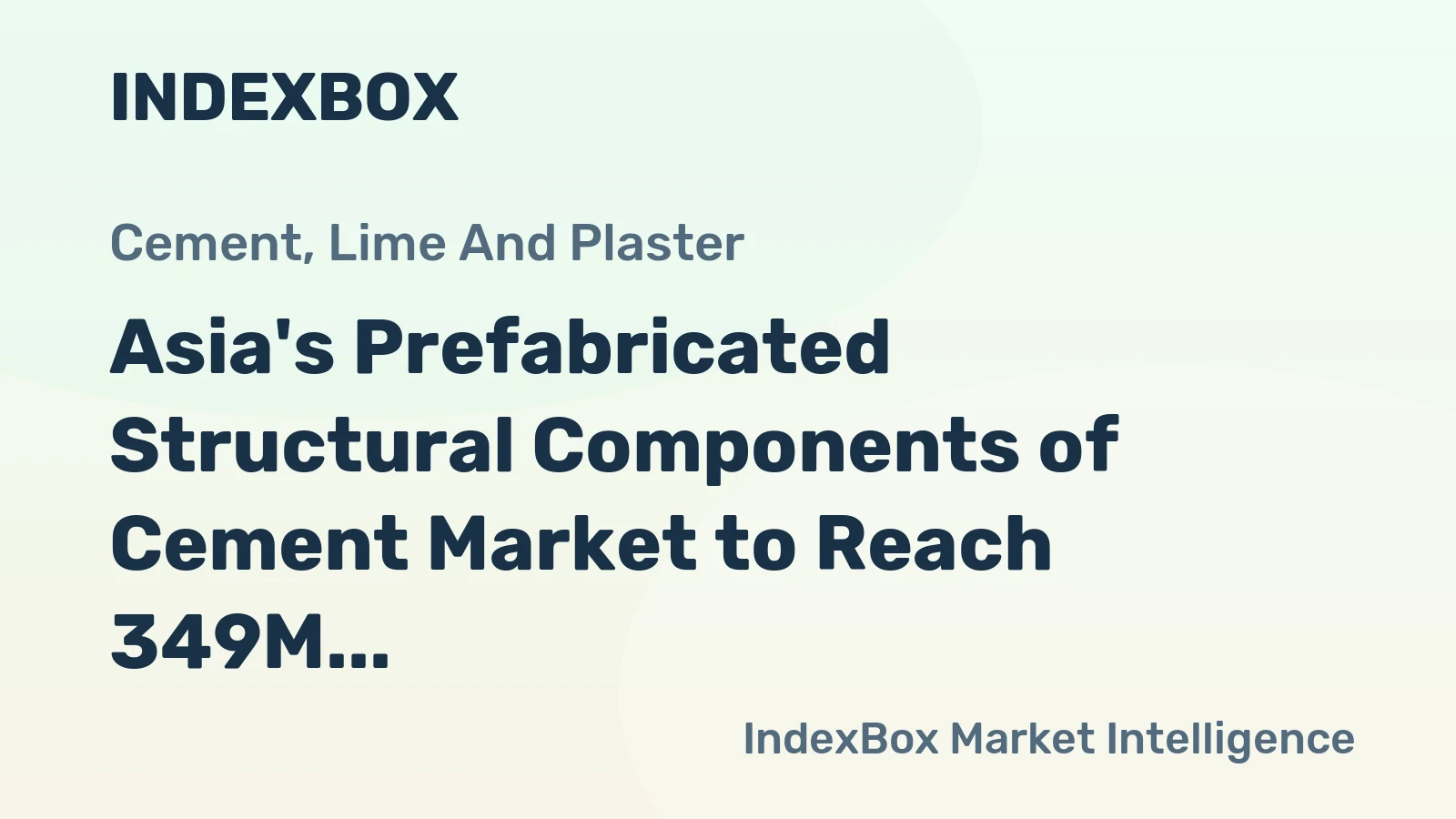 Asia's Prefabricated Structural Components of Cement Market to Reach 349M Tons by 2035, Valued at $106.7B
