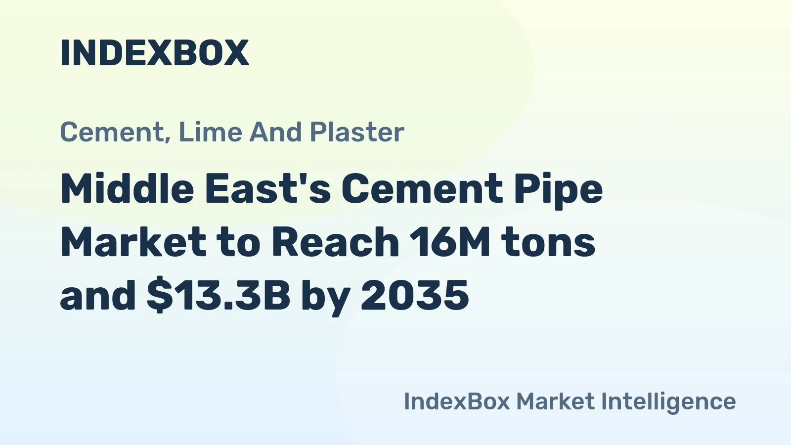 Middle East's Cement Pipe Market to Reach 16M tons and $13.3B by 2035