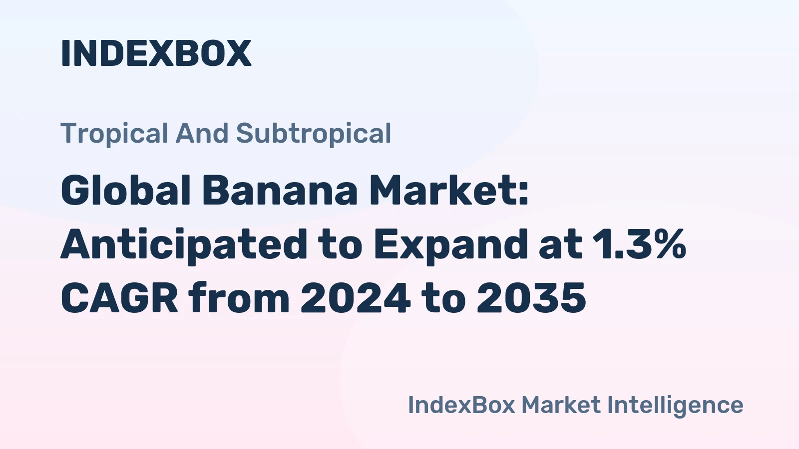 Global Banana Market: Anticipated to Expand at 1.3% CAGR from 2024 to 2035