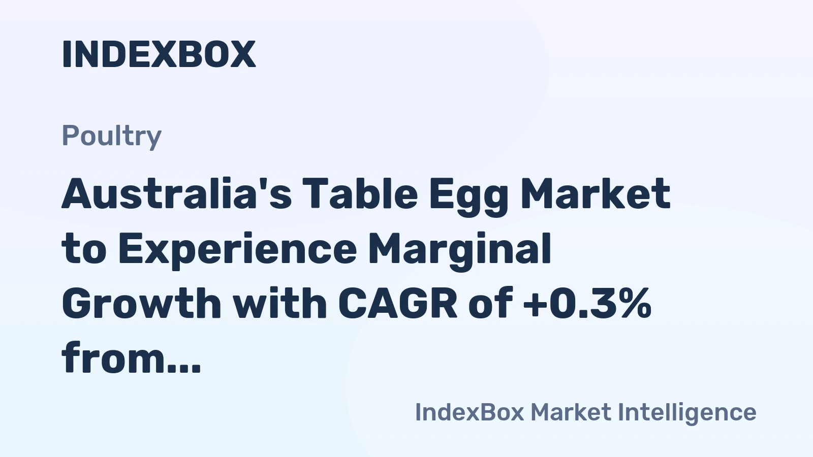 Australia's Table Egg Market to Experience Marginal Growth with CAGR of +0.3% from 2024 to 2035