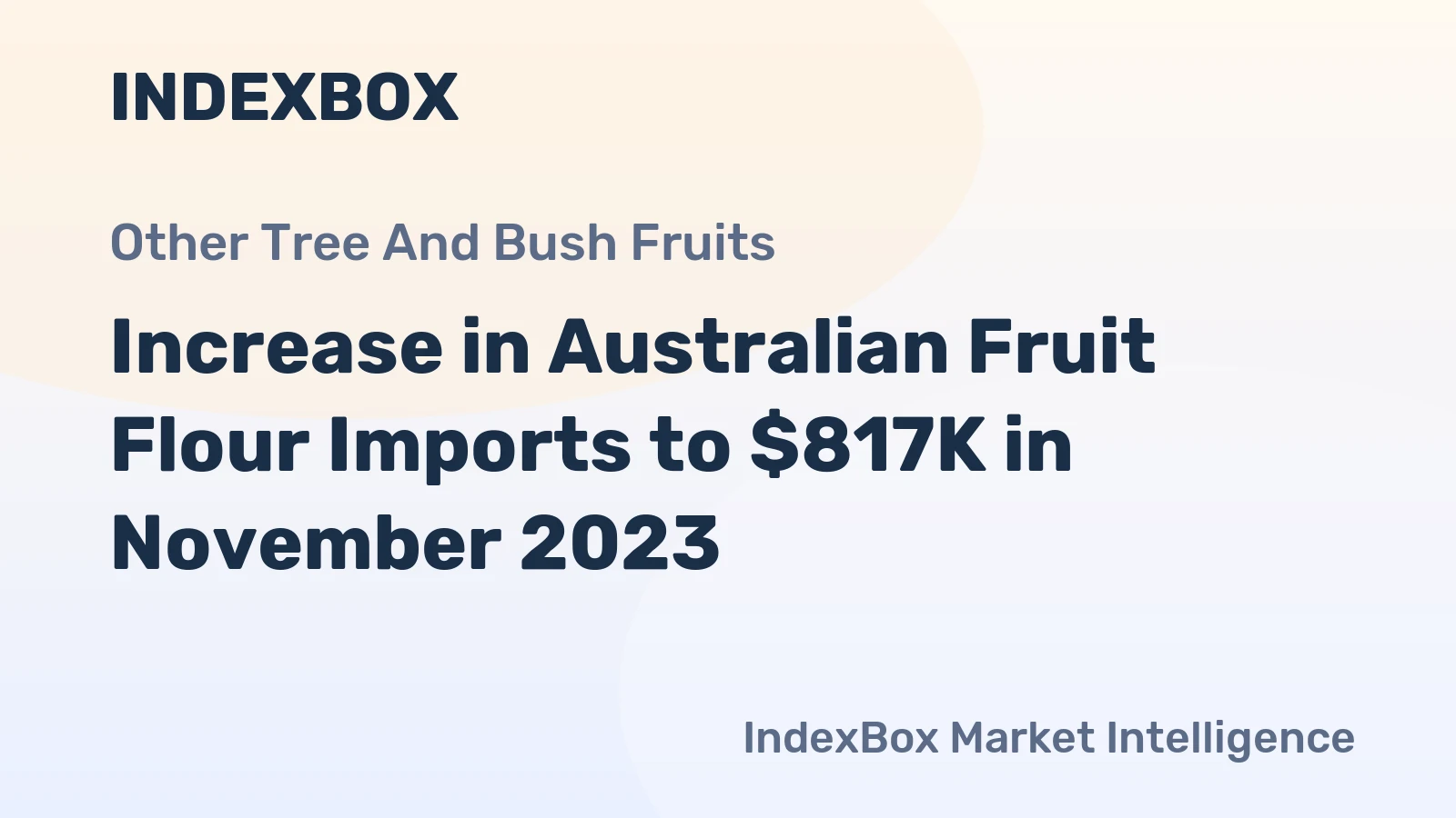 Increase in Australian Fruit Flour Imports to $817K in November 2023