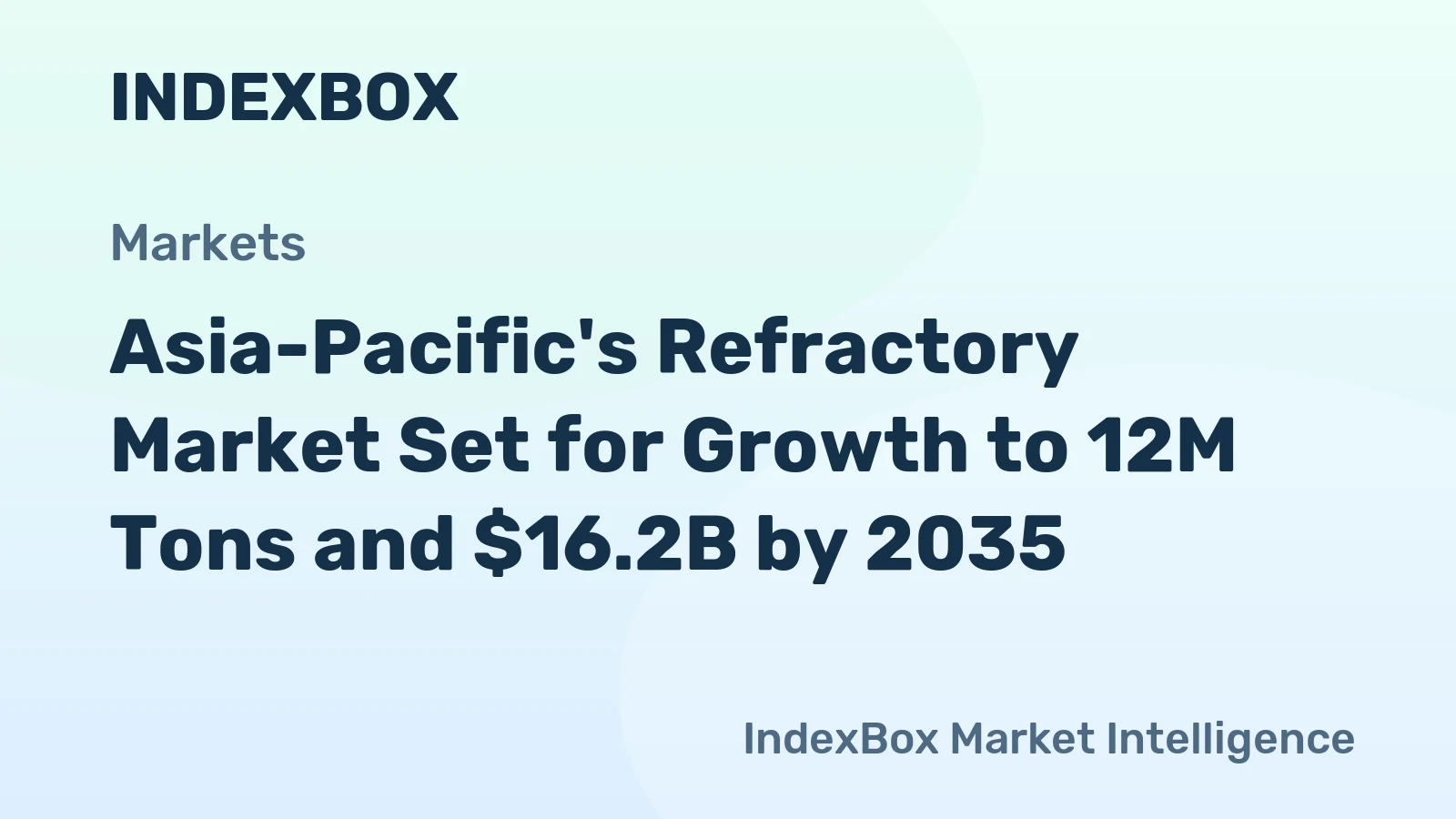 Asia-Pacific's Refractory Market Set for Growth to 12M Tons and $16.2B by 2035
