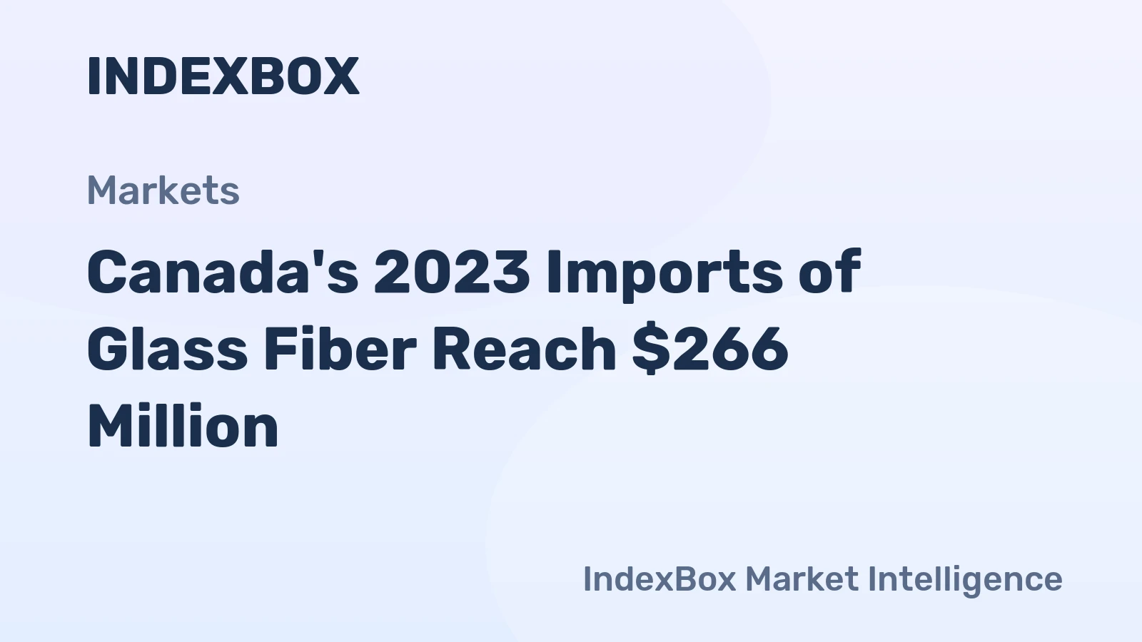 Canada's 2023 Imports of Glass Fiber Reach $266 Million