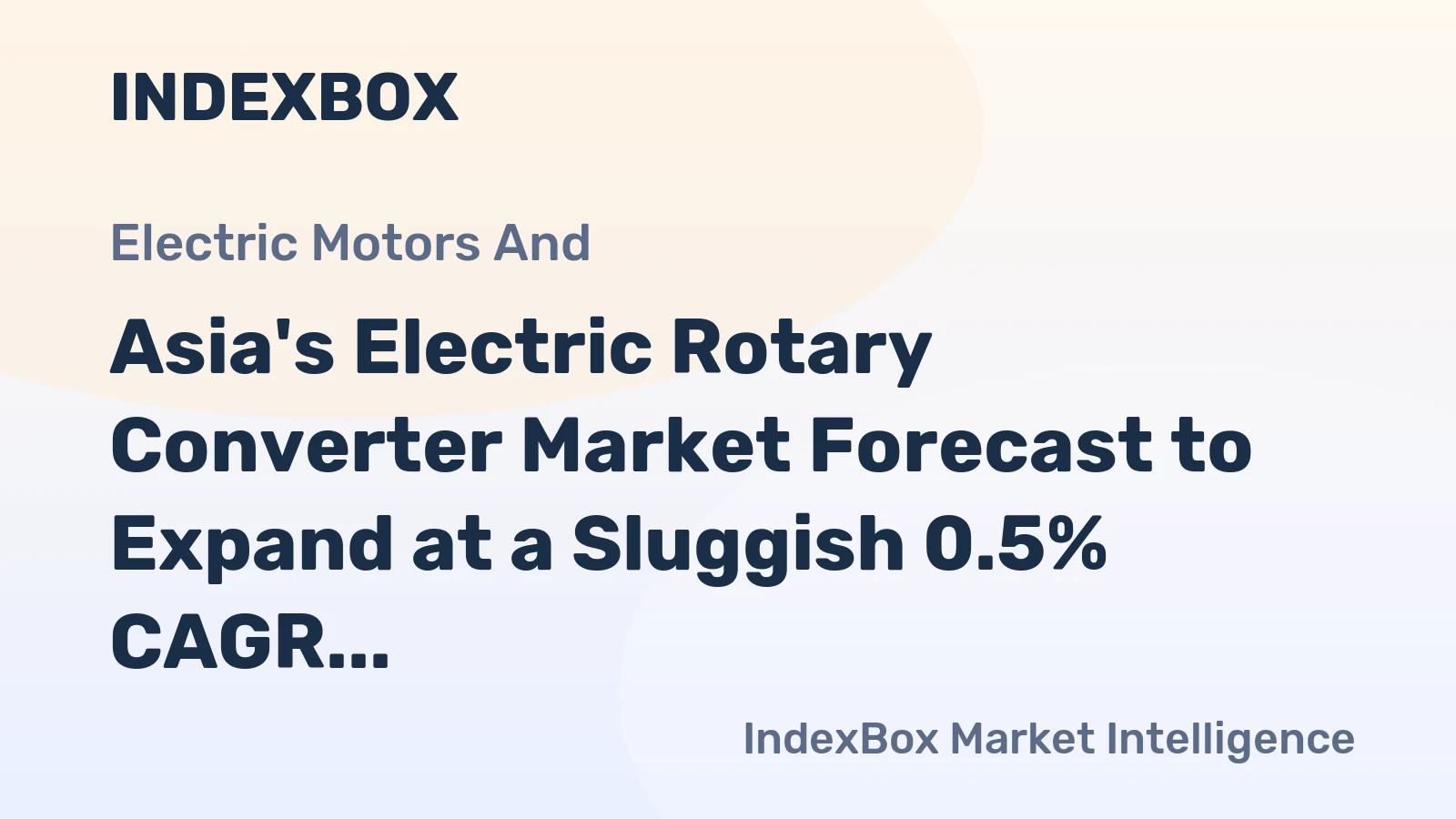 Asia's Electric Rotary Converter Market Forecast to Expand at a Sluggish 0.5% CAGR Through 2035