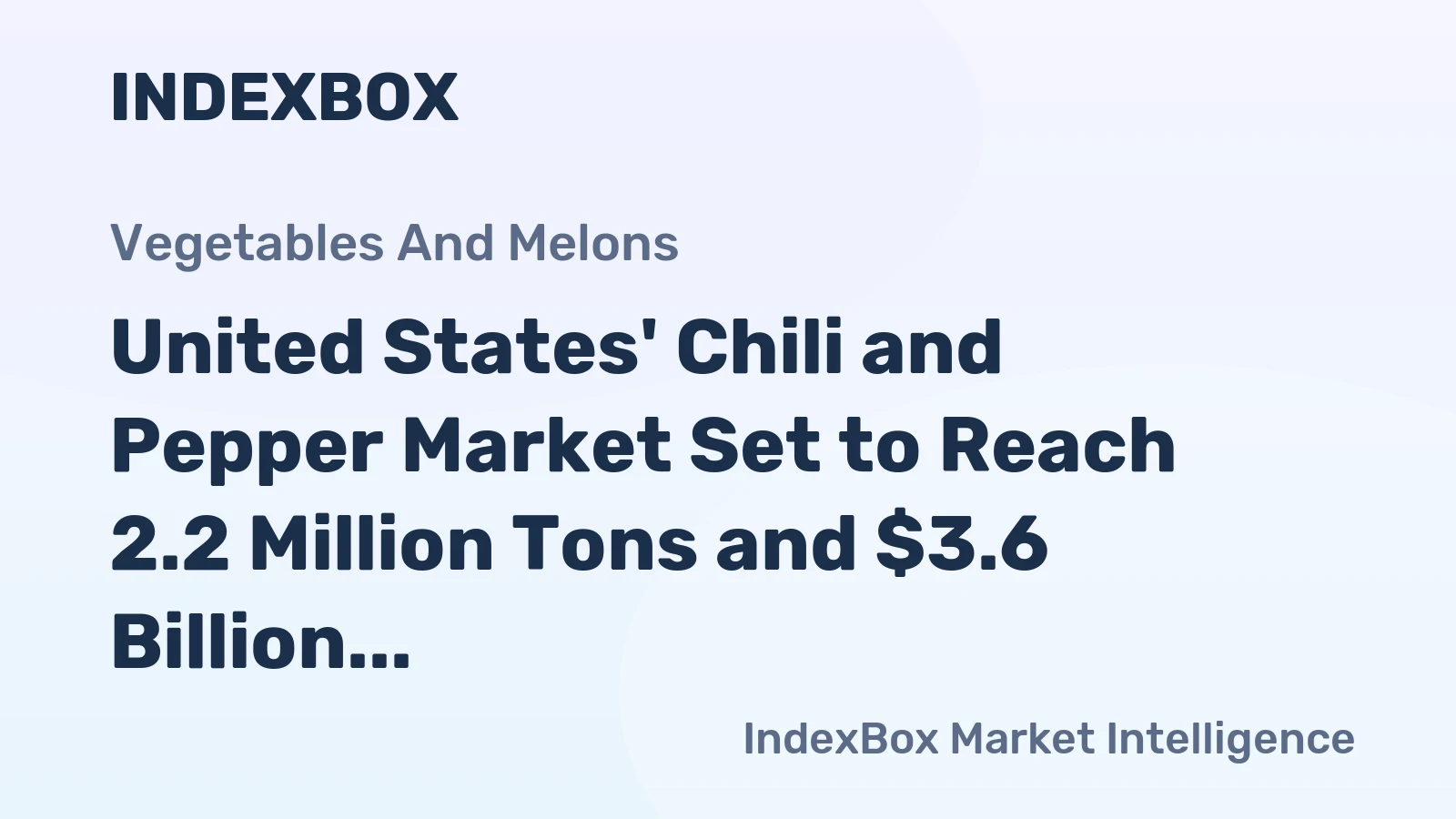 United States' Chili and Pepper Market Set to Reach 2.2 Million Tons and $3.6 Billion in Value