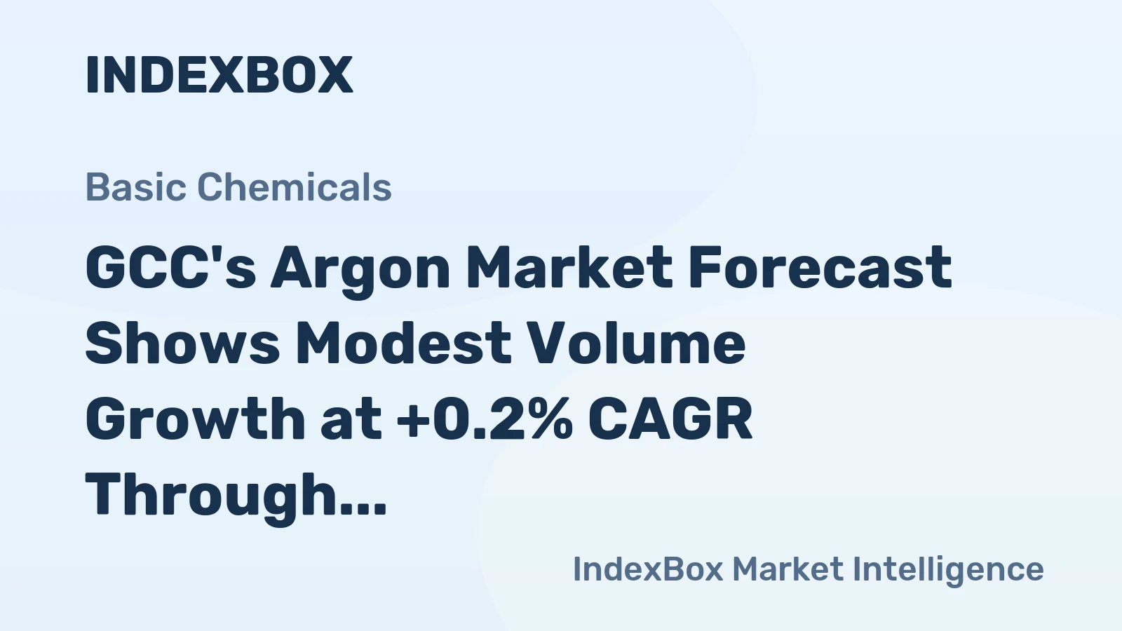 GCC's Argon Market Forecast Shows Modest Volume Growth at +0.2% CAGR Through 2035