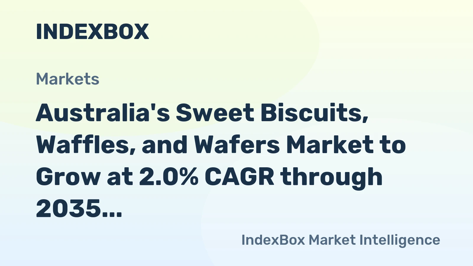 Australia's Sweet Biscuits, Waffles, and Wafers Market to Grow at 2.0% CAGR through 2035