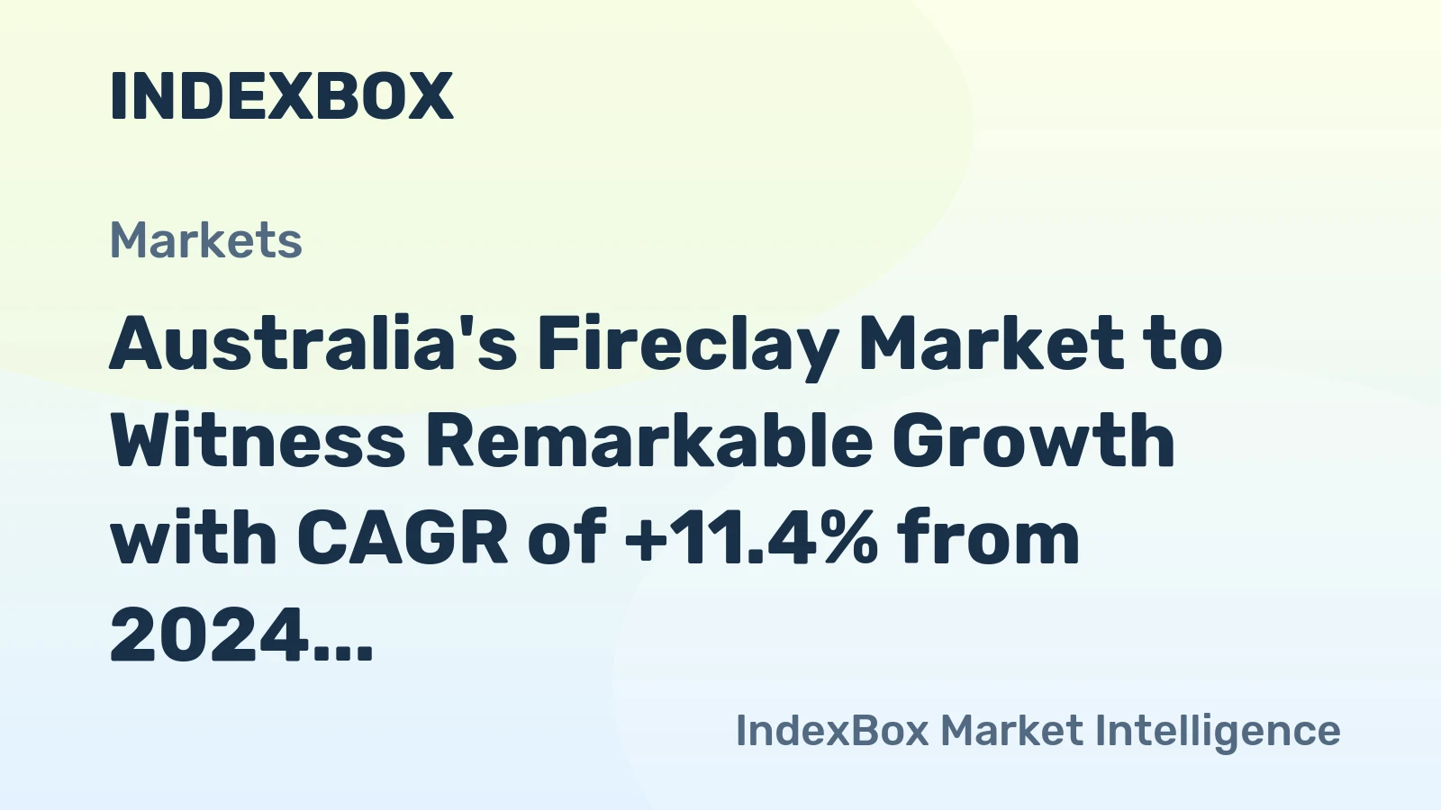 Australia's Fireclay Market to Witness Remarkable Growth with CAGR of +11.4% from 2024 to 2035