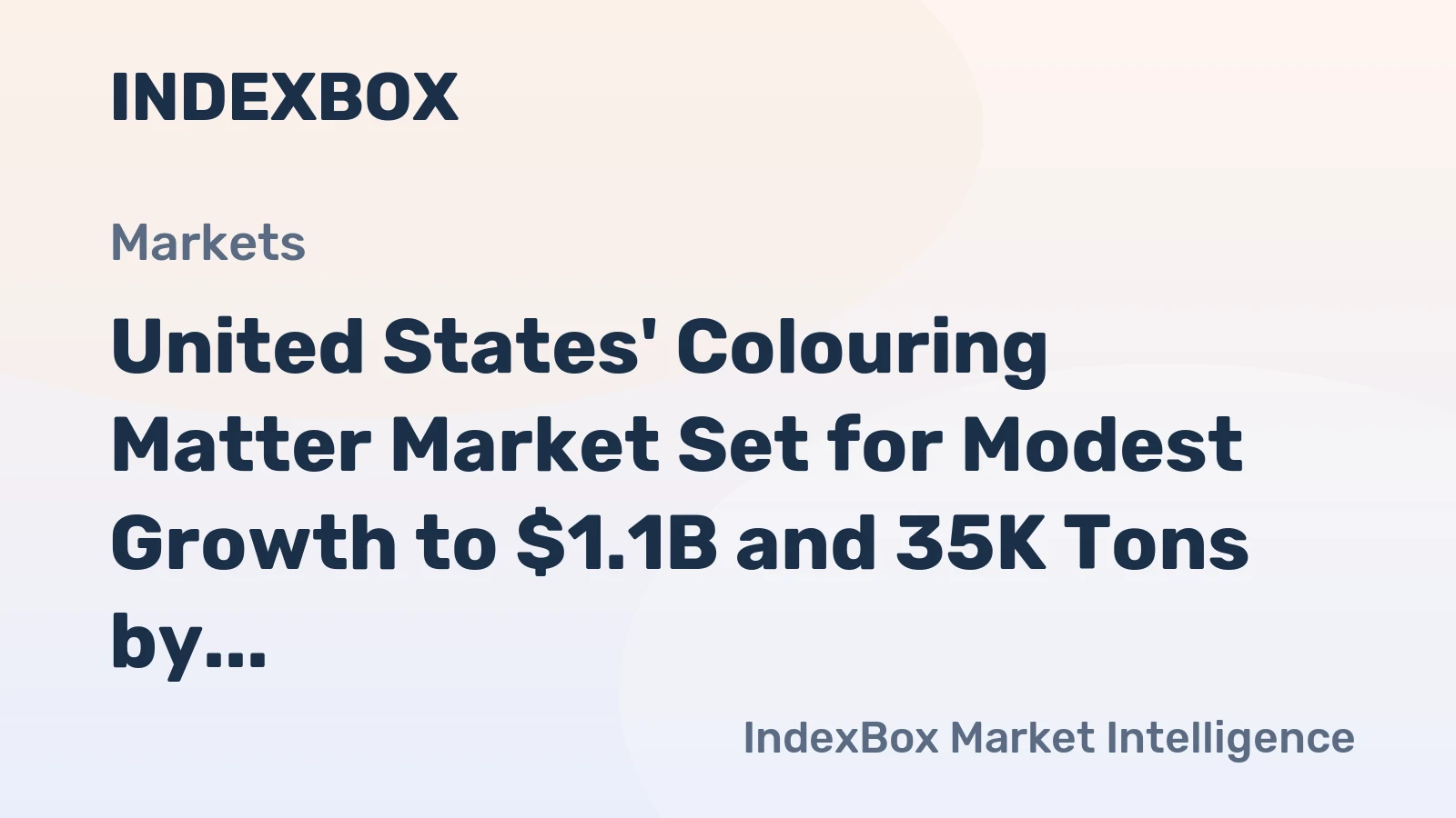 United States' Colouring Matter Market Set for Modest Growth to $1.1B and 35K Tons by 2035