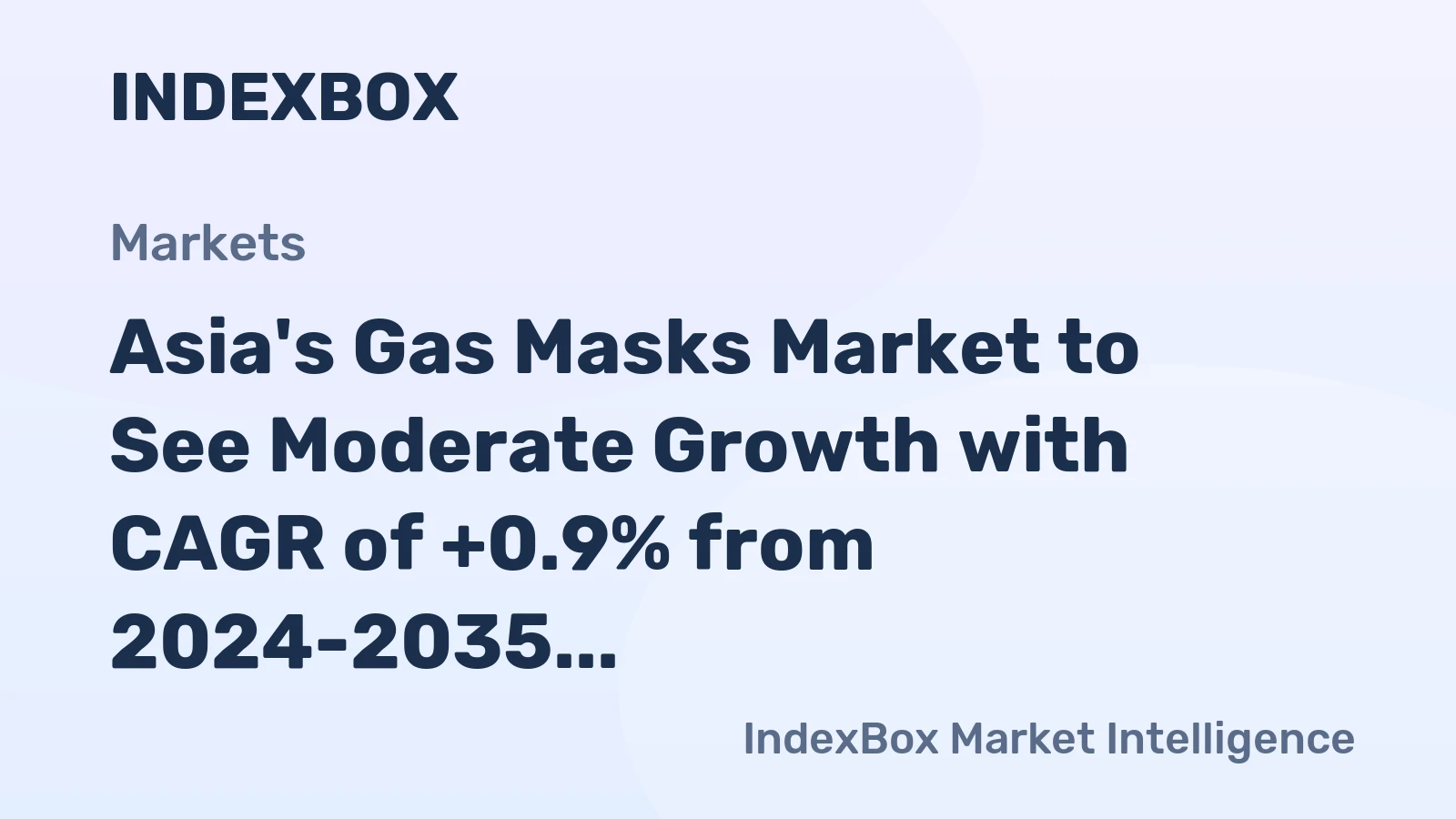 Asia's Gas Masks Market to See Moderate Growth with CAGR of +0.9% from 2024-2035, Reaching $15.2B by 2035