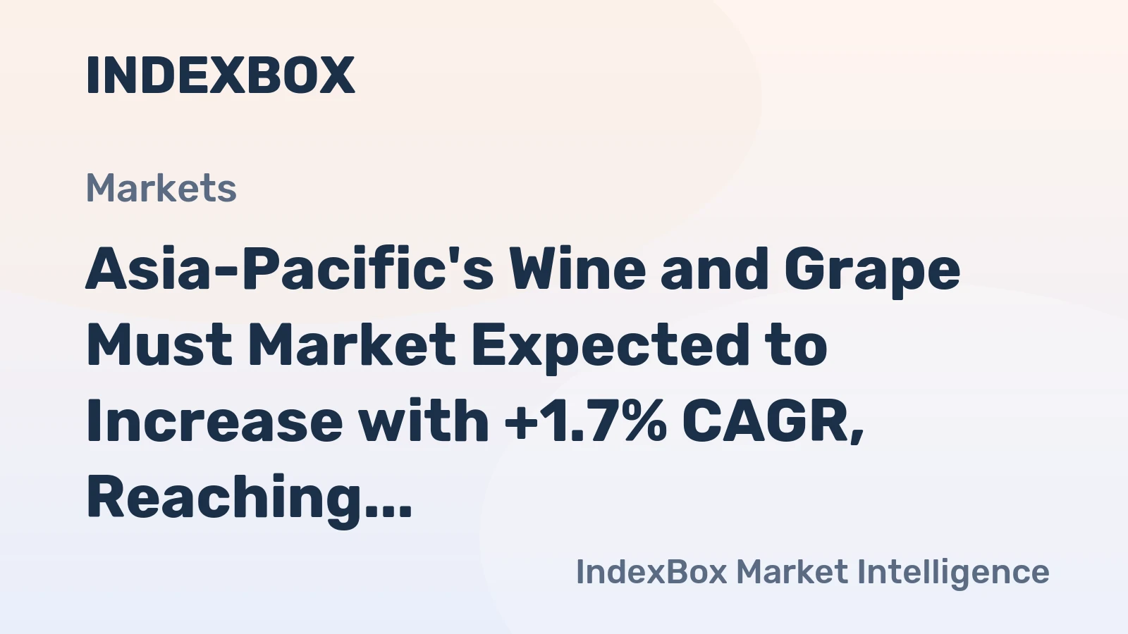 Asia-Pacific's Wine and Grape Must Market Expected to Increase with +1.7% CAGR, Reaching 24B Litres in Volume and $150.1B in Value by 2035