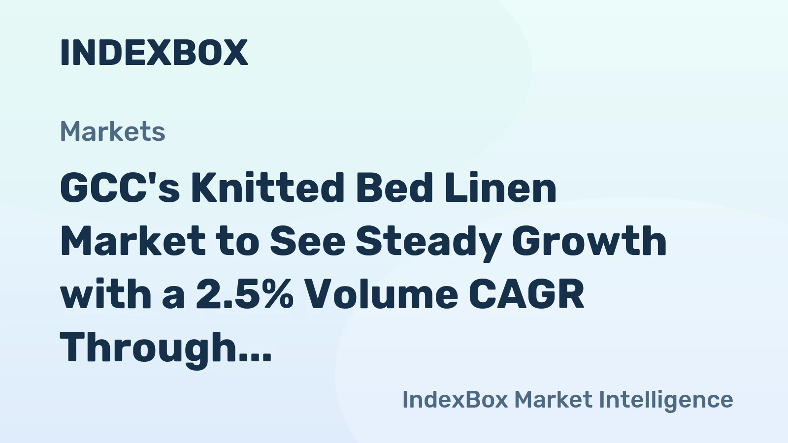GCC's Knitted Bed Linen Market to See Steady Growth with a 2.5% Volume CAGR Through 2035