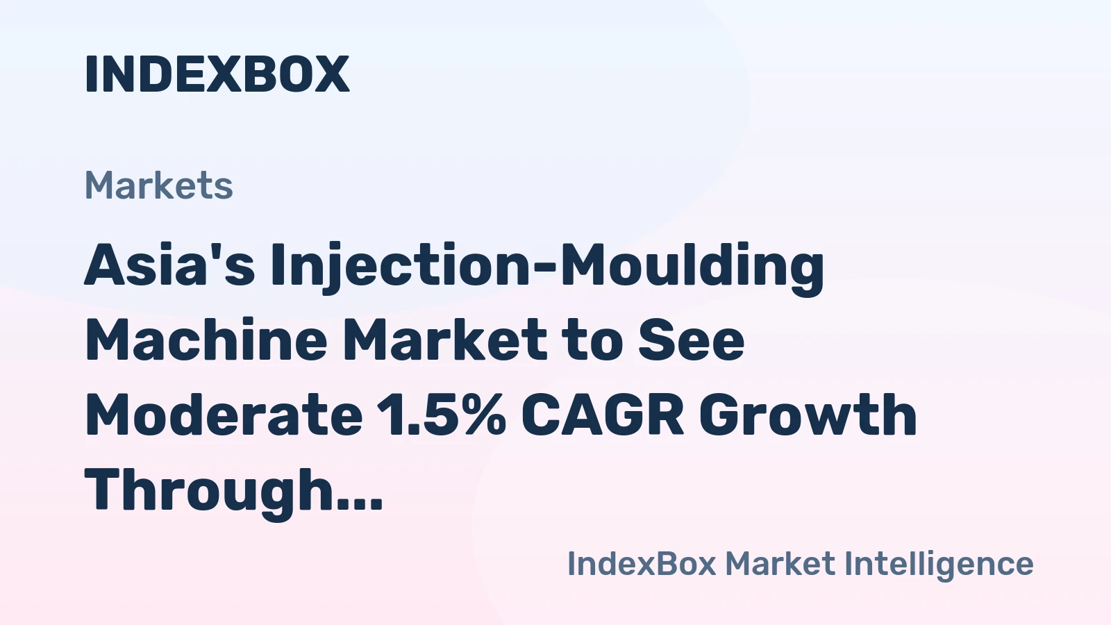 Asia's Injection-Moulding Machine Market to See Moderate 1.5% CAGR Growth Through 2035
