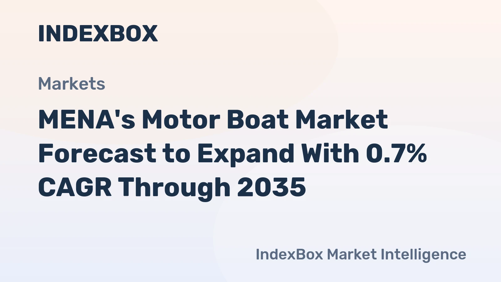 MENA's Motor Boat Market Forecast to Expand With 0.7% CAGR Through 2035