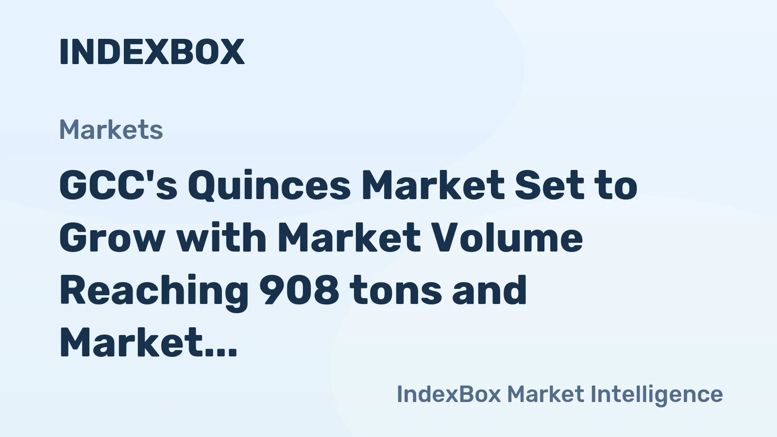 GCC's Quinces Market Set to Grow with Market Volume Reaching 908 tons and Market Value Hitting $984K by End of 2035