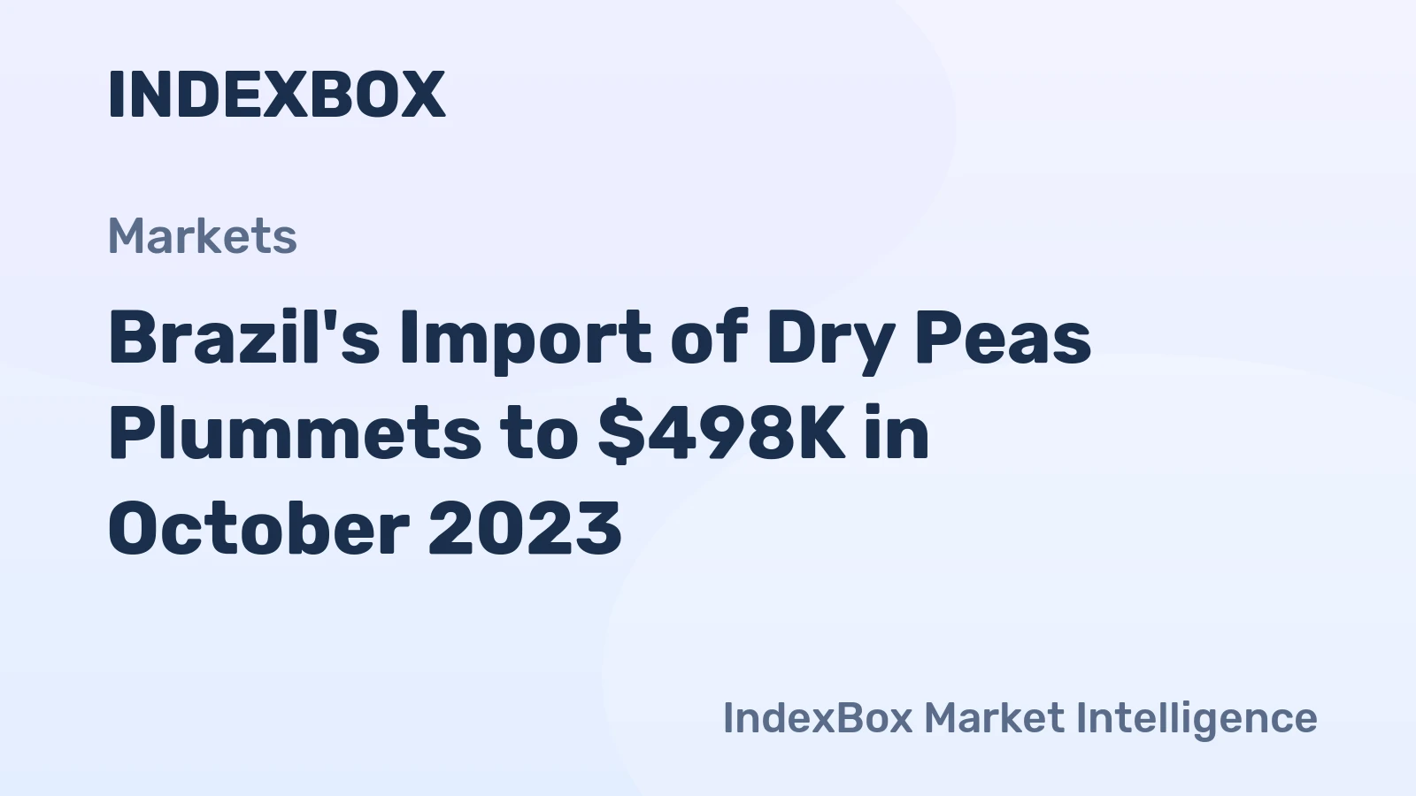 Brazil's Import of Dry Peas Plummets to $498K in October 2023