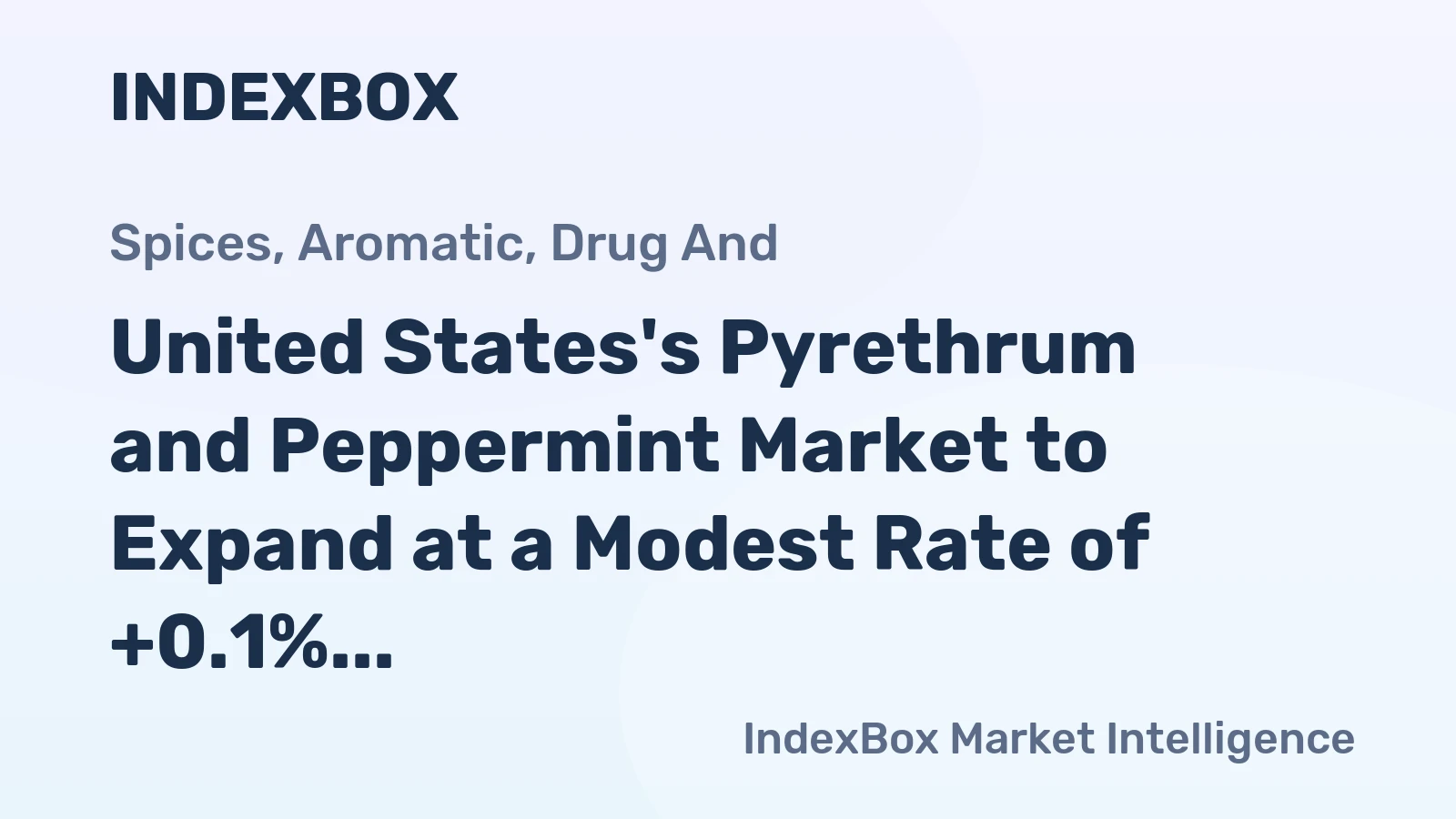 United States's Pyrethrum and Peppermint Market to Expand at a Modest Rate of +0.1% CAGR over the Next Decade