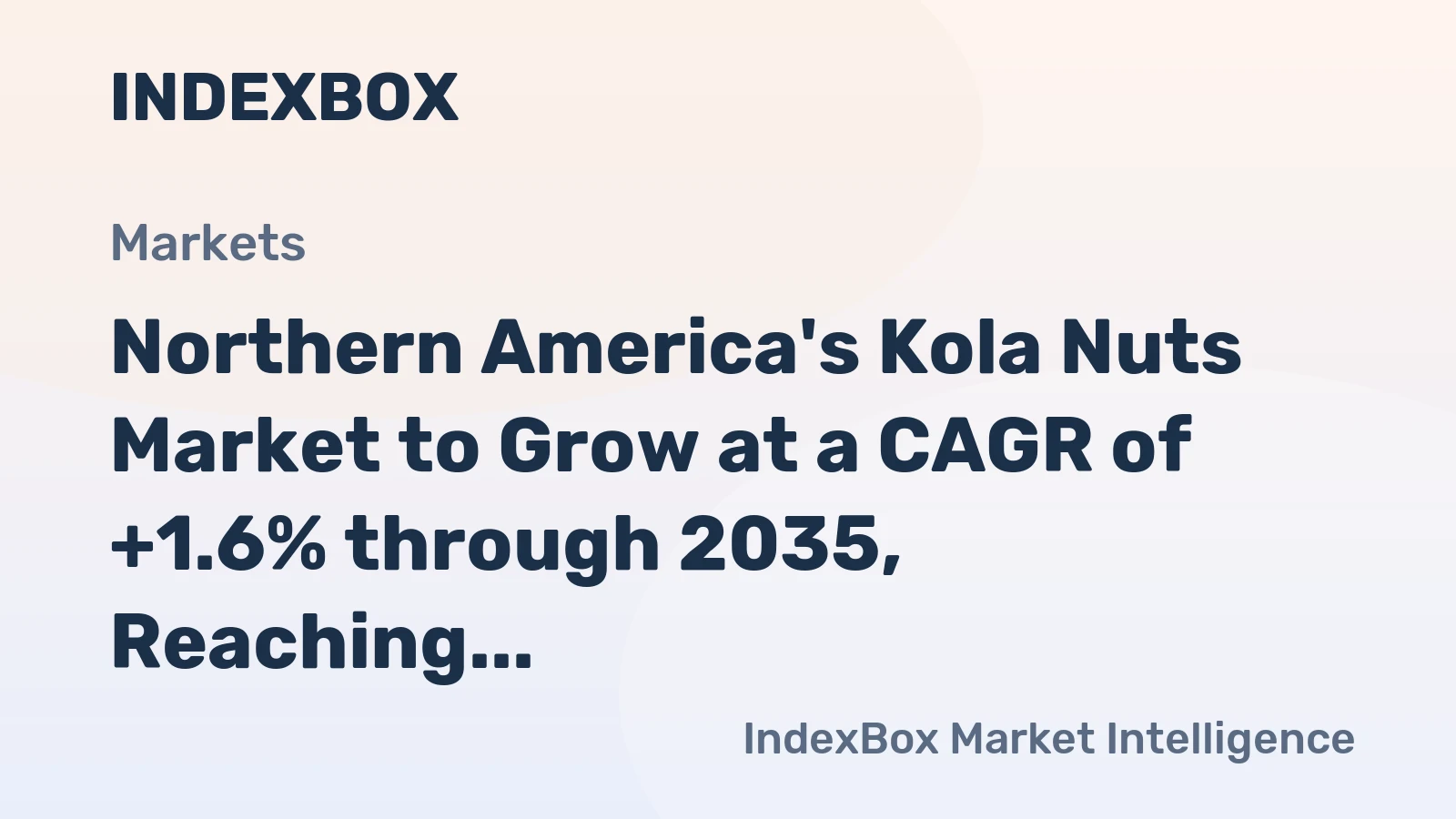 Northern America's Kola Nuts Market to Grow at a CAGR of +1.6% through 2035, Reaching 1.1K Tons