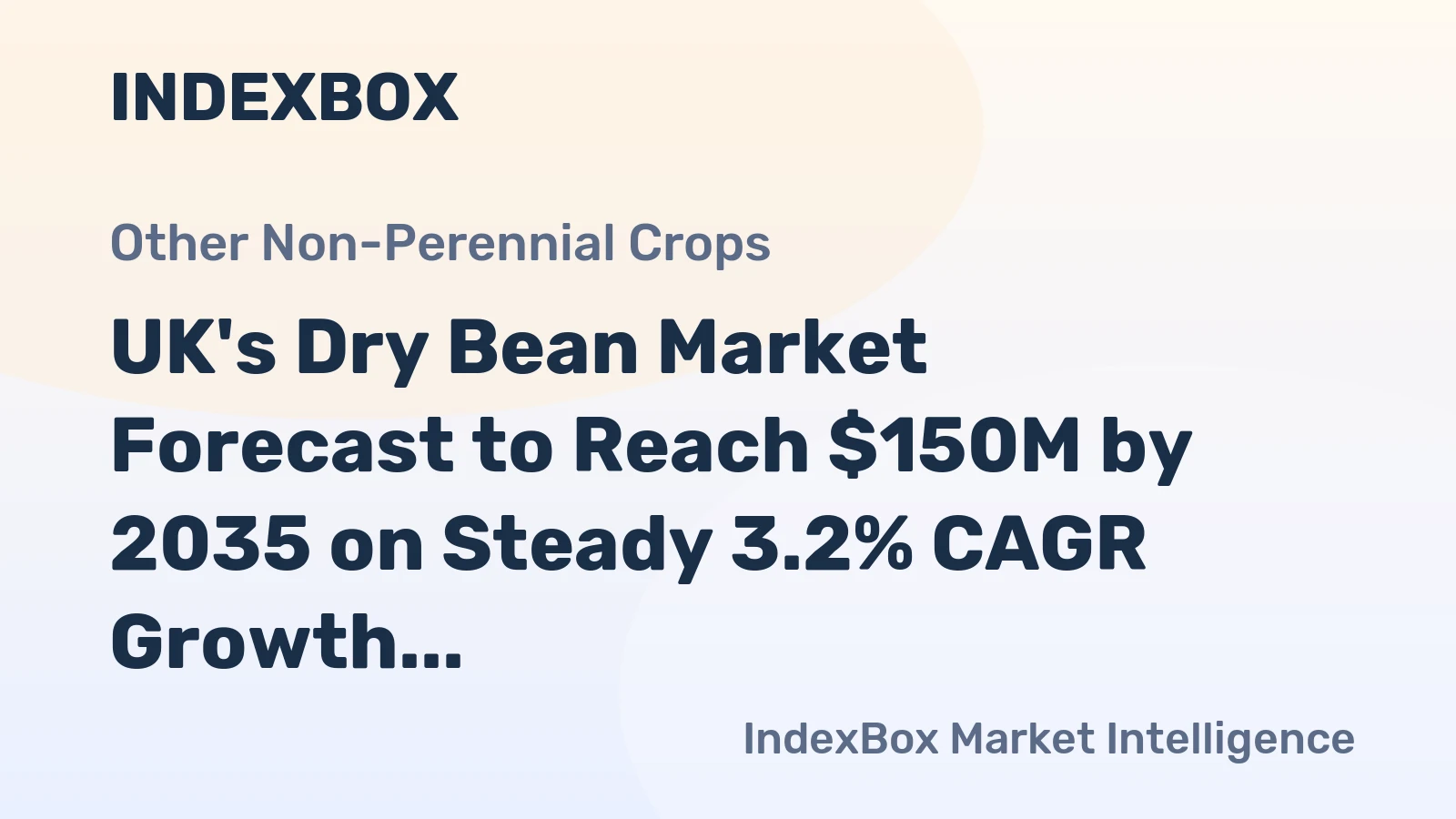 UK's Dry Bean Market Forecast to Reach $150M by 2035 on Steady 3.2% CAGR Growth