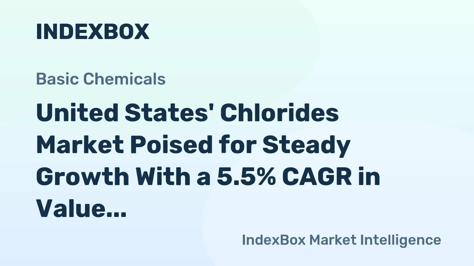 United States' Chlorides Market Poised for Steady Growth With a 5.5% CAGR in Value Through 2035