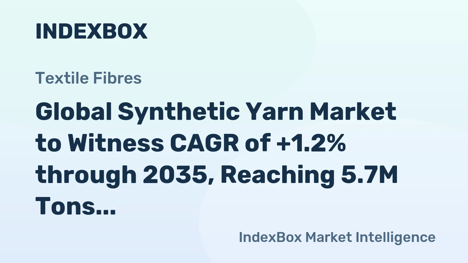 Global Synthetic Yarn Market to Witness CAGR of +1.2% through 2035, Reaching 5.7M Tons