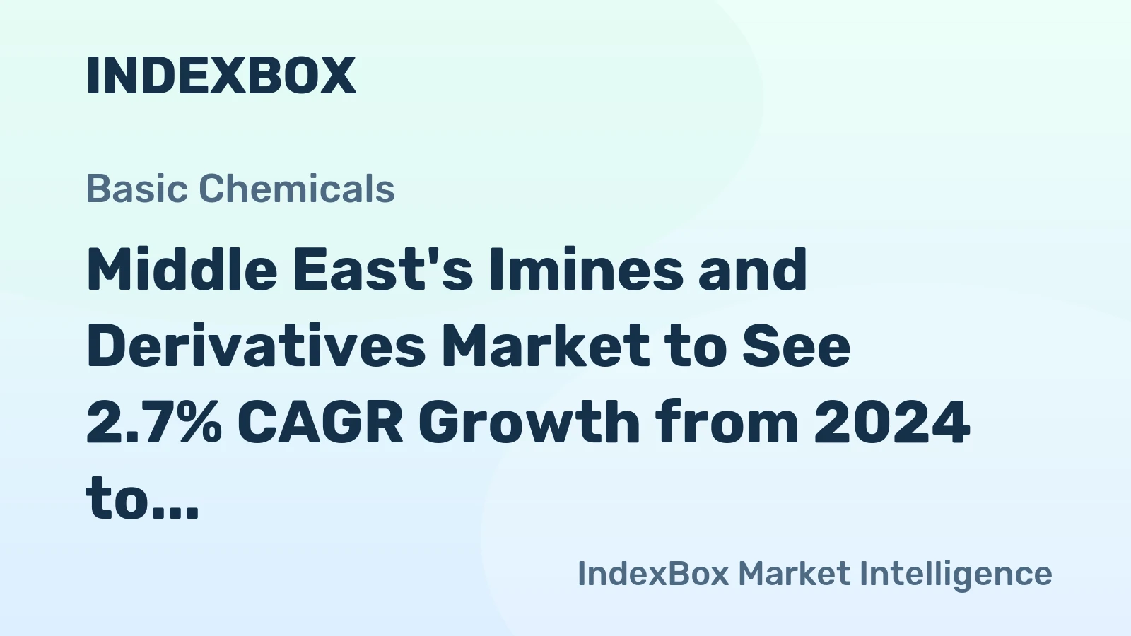 Middle East's Imines and Derivatives Market to See 2.7% CAGR Growth from 2024 to 2035