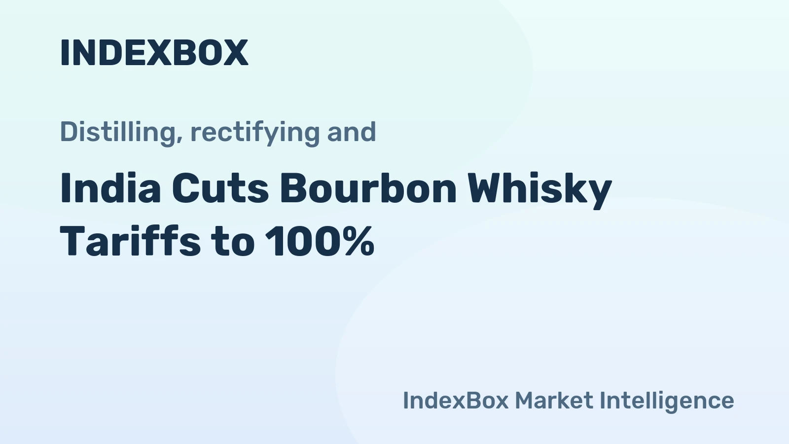 India Cuts Bourbon Whisky Tariffs to 100%