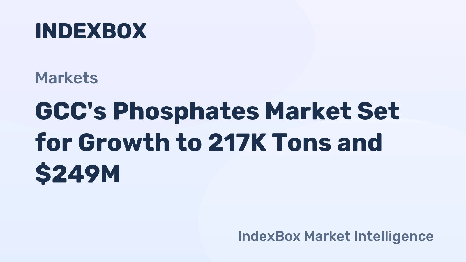 GCC's Phosphates Market Set for Growth to 217K Tons and $249M