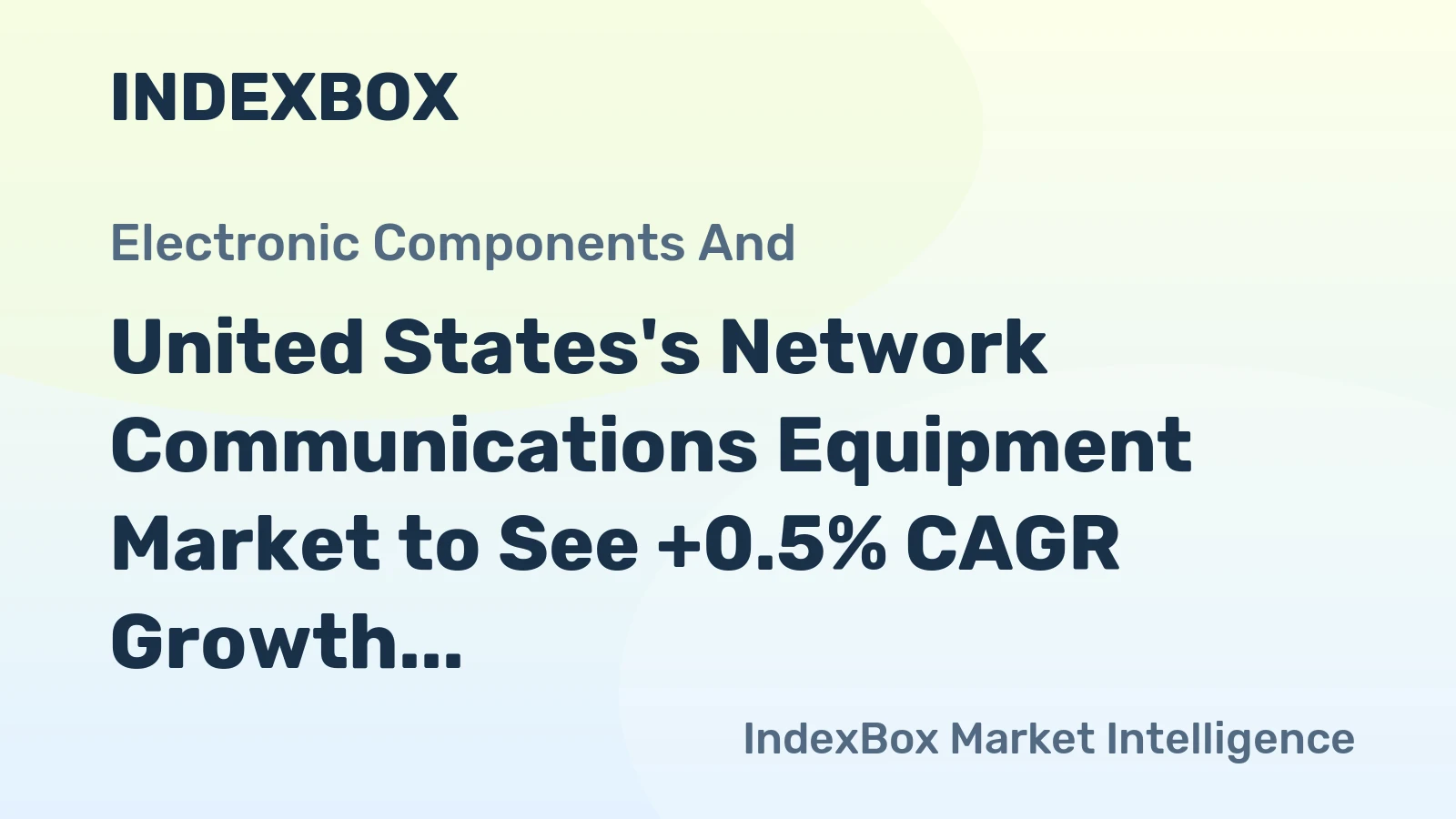 United States's Network Communications Equipment Market to See +0.5% CAGR Growth Through 2035
