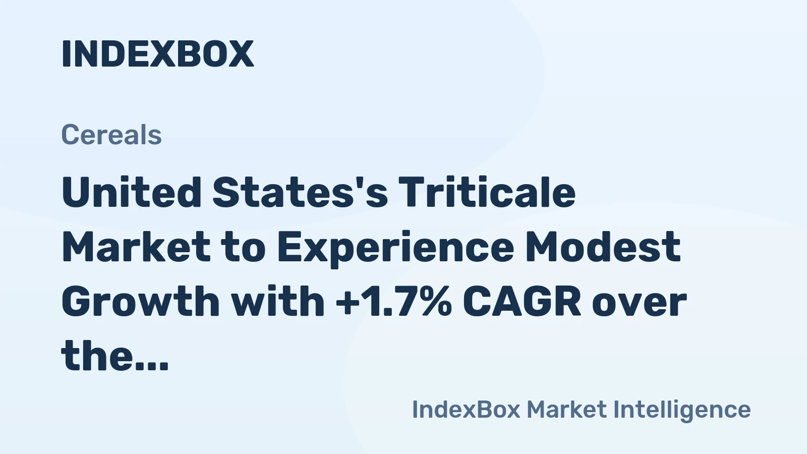 United States's Triticale Market to Experience Modest Growth with +1.7% CAGR over the Next Decade