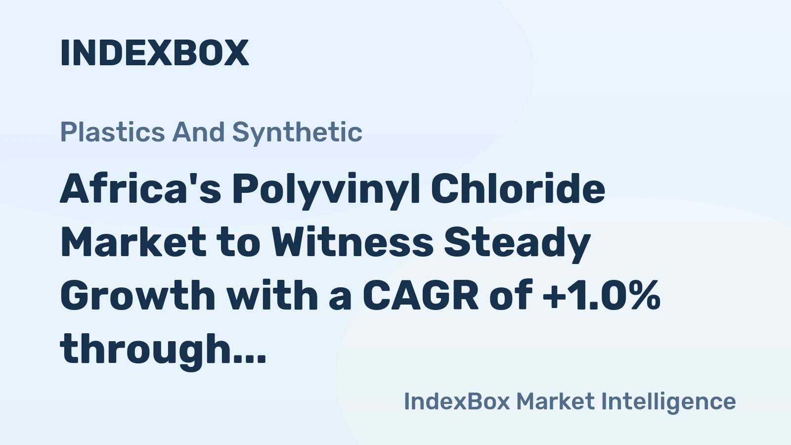 Africa's Polyvinyl Chloride Market to Witness Steady Growth with a CAGR of +1.0% through 2035, Reaching $4B