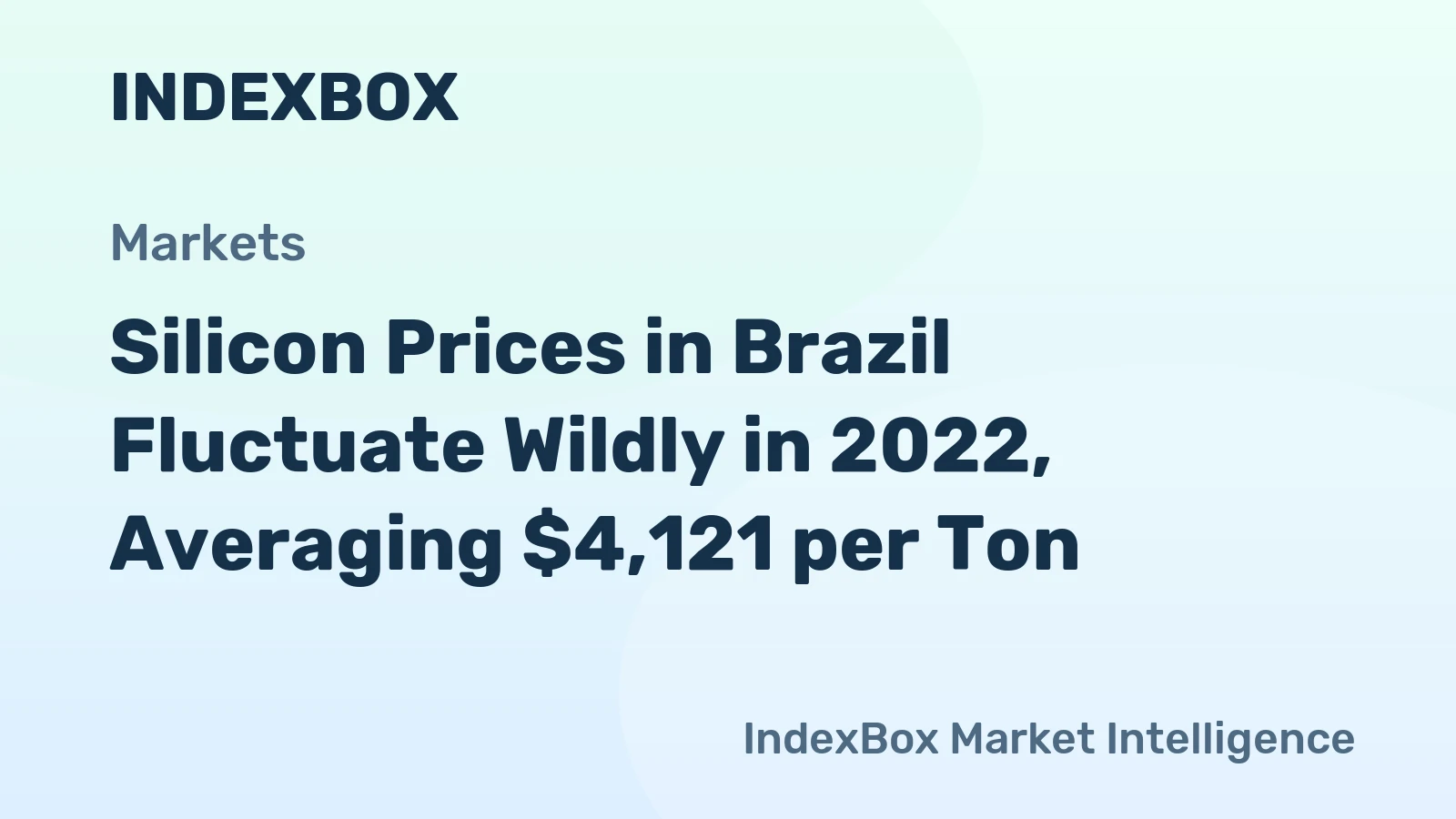 Silicon Prices in Brazil Fluctuate Wildly in 2022, Averaging $4,121 per Ton
