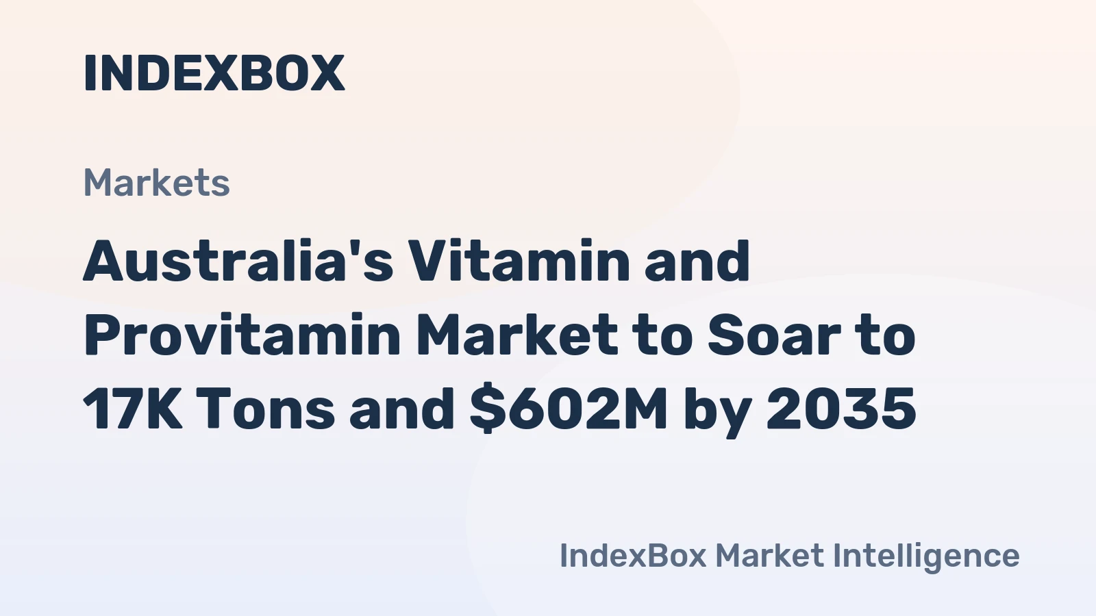 Australia's Vitamin and Provitamin Market to Soar to 17K Tons and $602M by 2035