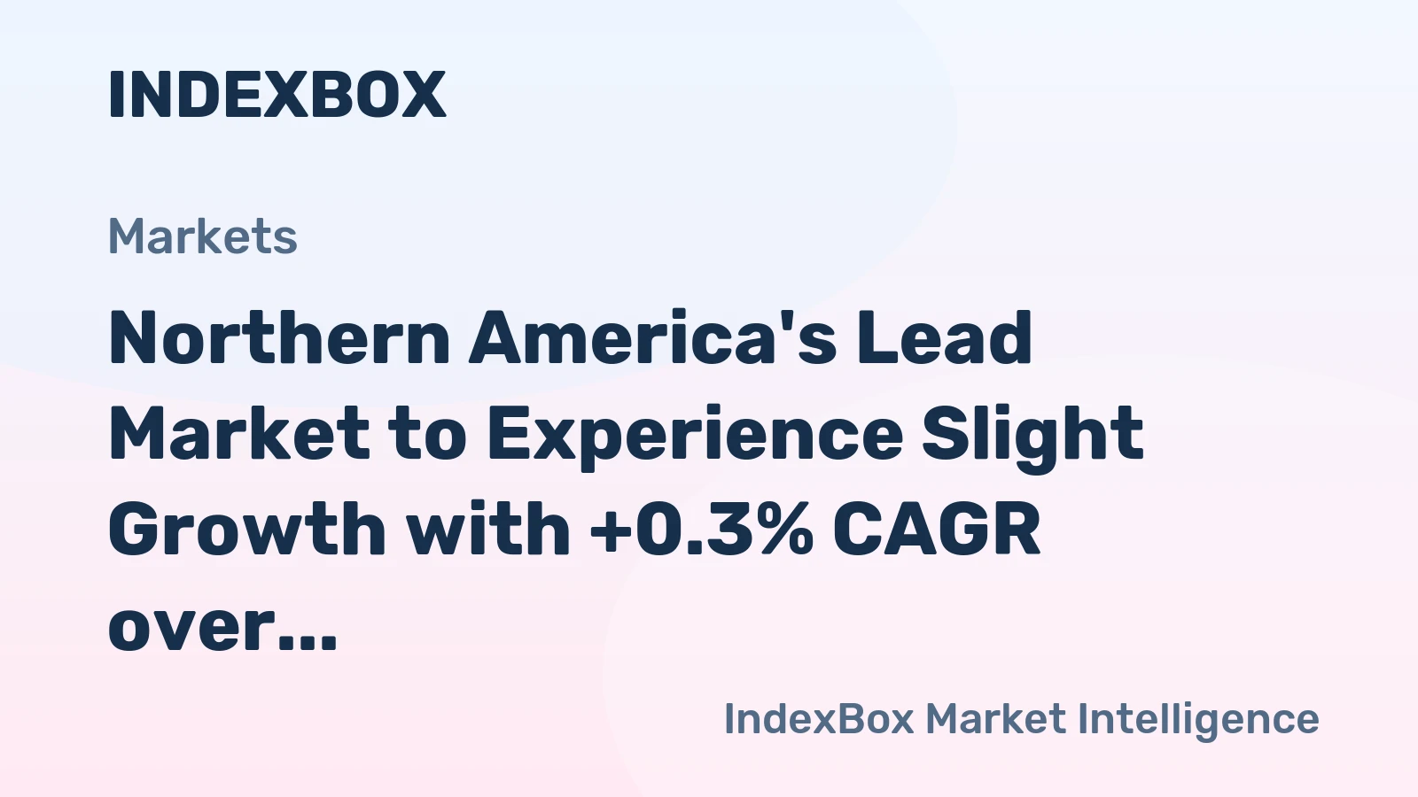 Northern America's Lead Market to Experience Slight Growth with +0.3% CAGR over Next Decade