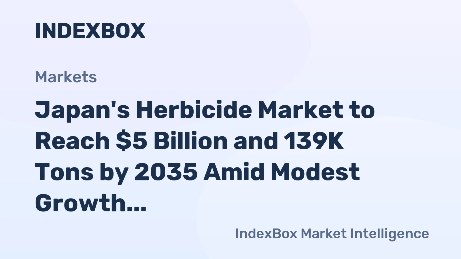 Japan's Herbicide Market to Reach $5 Billion and 139K Tons by 2035 Amid Modest Growth