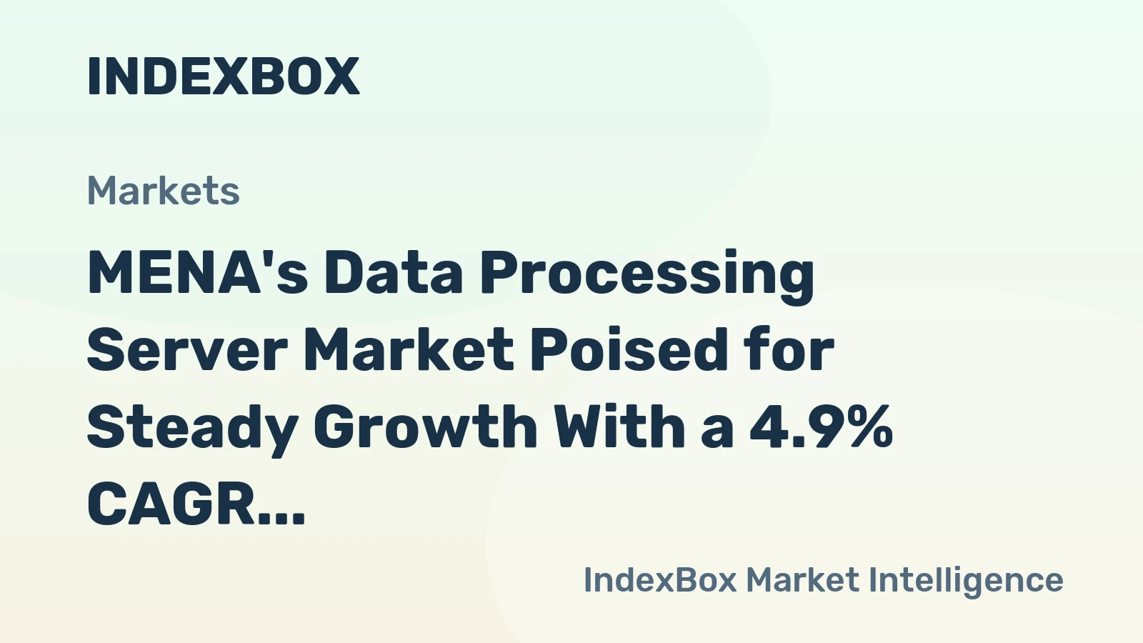 MENA's Data Processing Server Market Poised for Steady Growth With a 4.9% CAGR in Value Through 2035