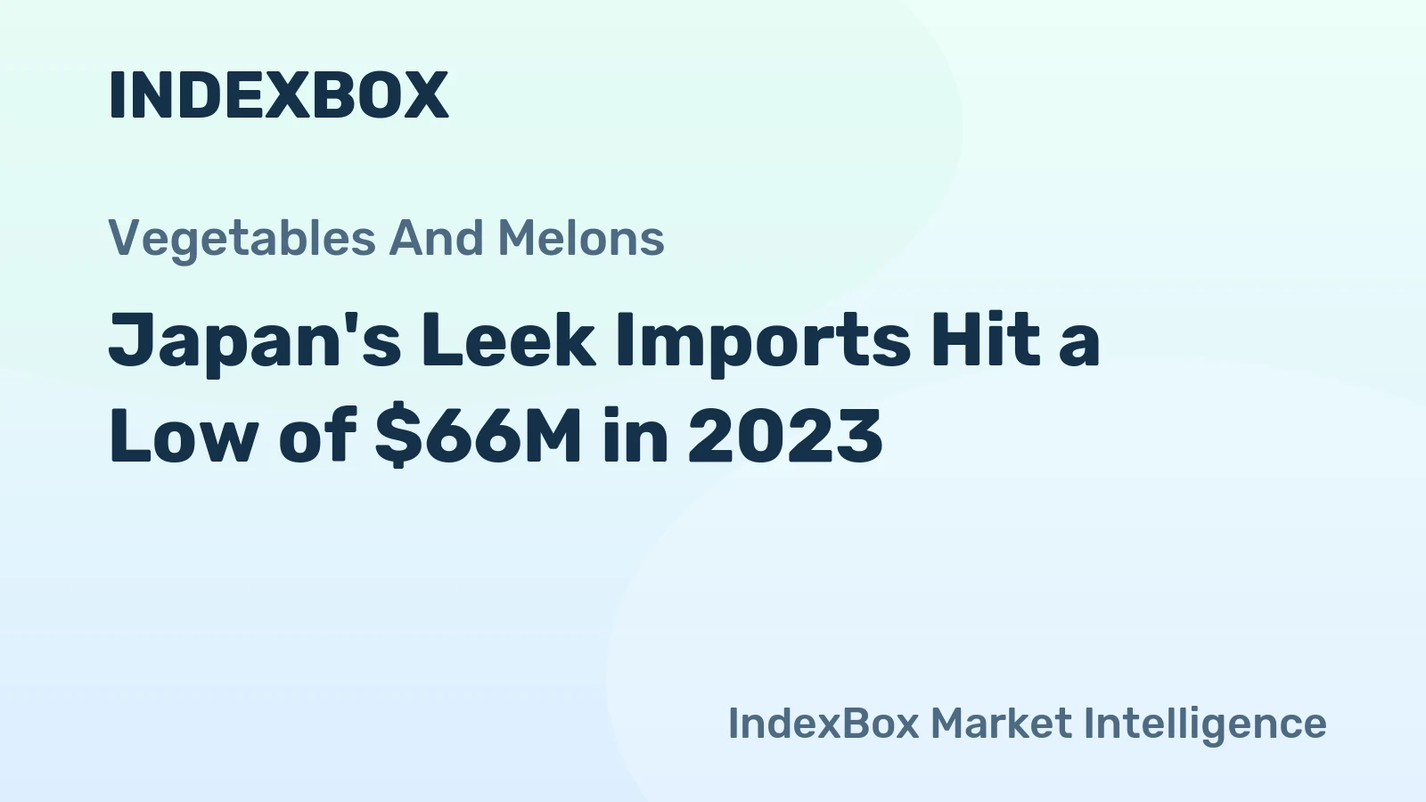 Japan's Leek Imports Hit a Low of $66M in 2023