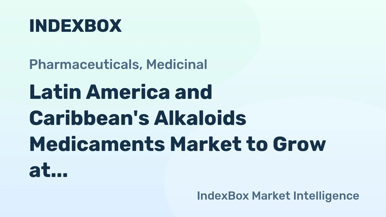 Latin America and Caribbean's Alkaloids Medicaments Market to Grow at 1.2% CAGR, Reaching $3.5B by 2035