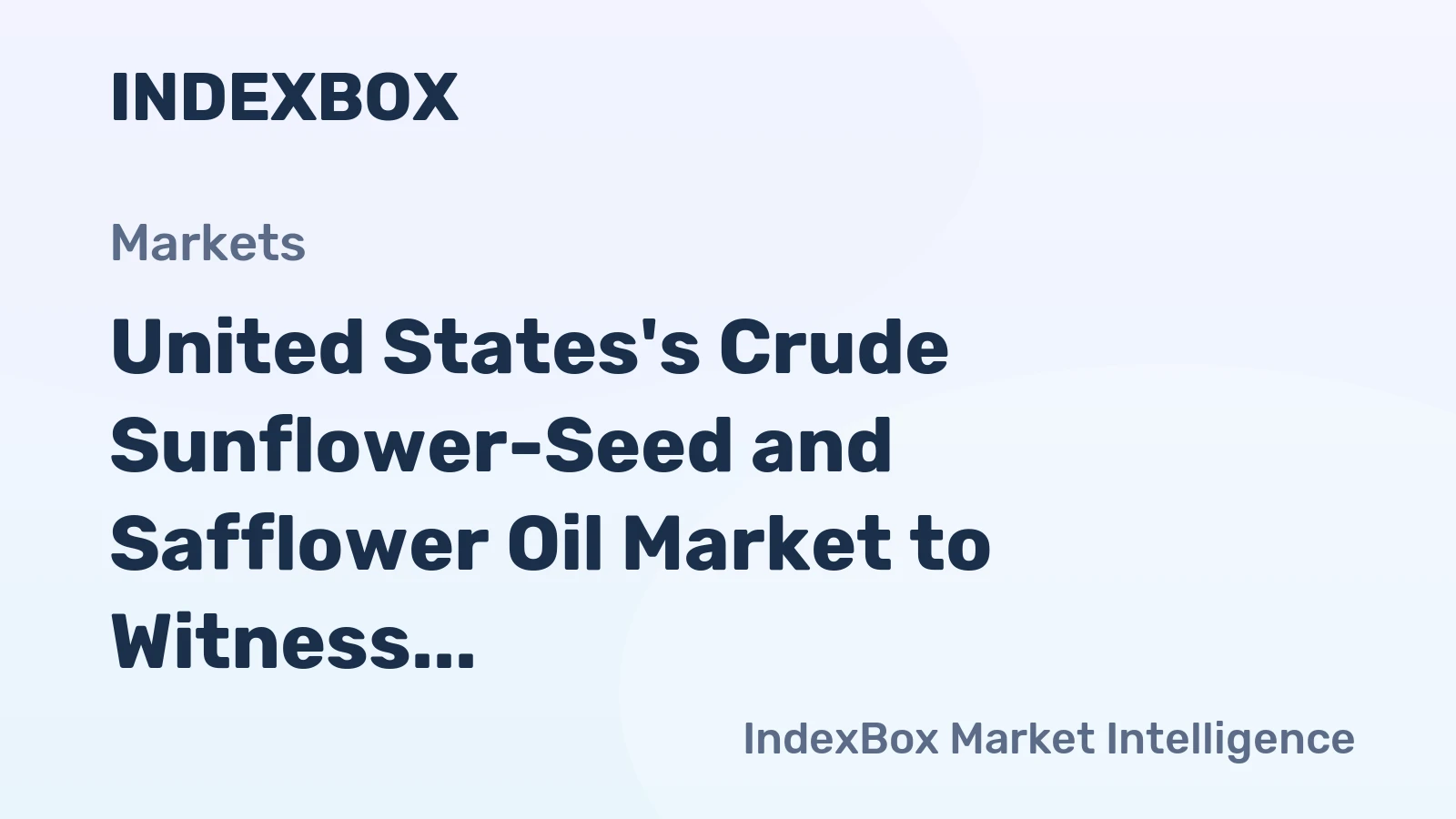 United States's Crude Sunflower-Seed and Safflower Oil Market to Witness CAGR of +3.2% from 2024 to 2035