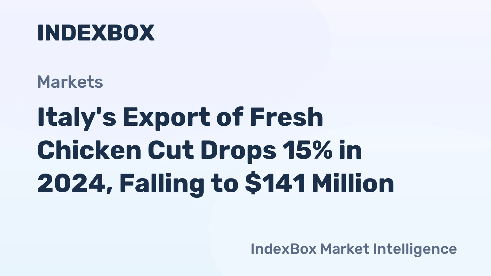 Italy's Export of Fresh Chicken Cut Drops 15% in 2024, Falling to $141 Million