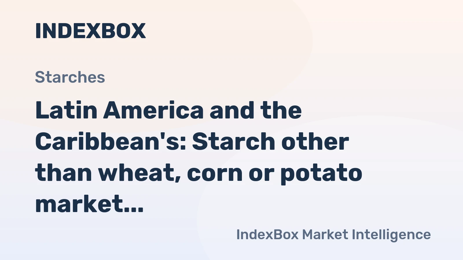 Latin America and the Caribbean's: Starch other than wheat, corn or potato market to grow at a decelerating CAGR of +1.7%, reaching 215K tons by 2035.