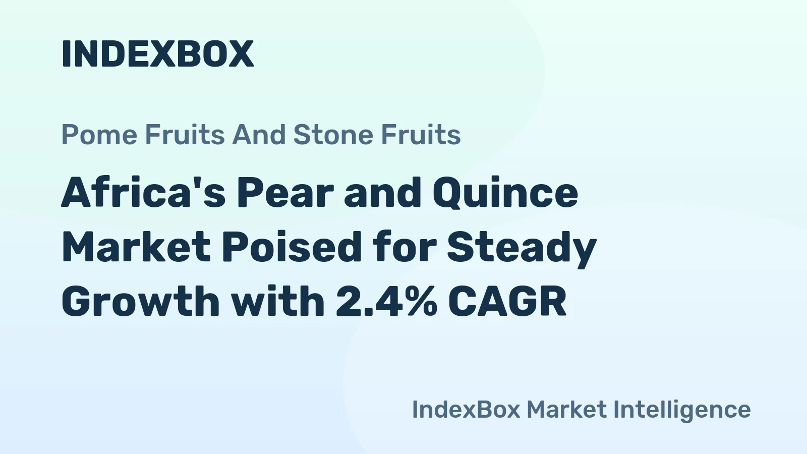 Africa's Pear and Quince Market Poised for Steady Growth with 2.4% CAGR