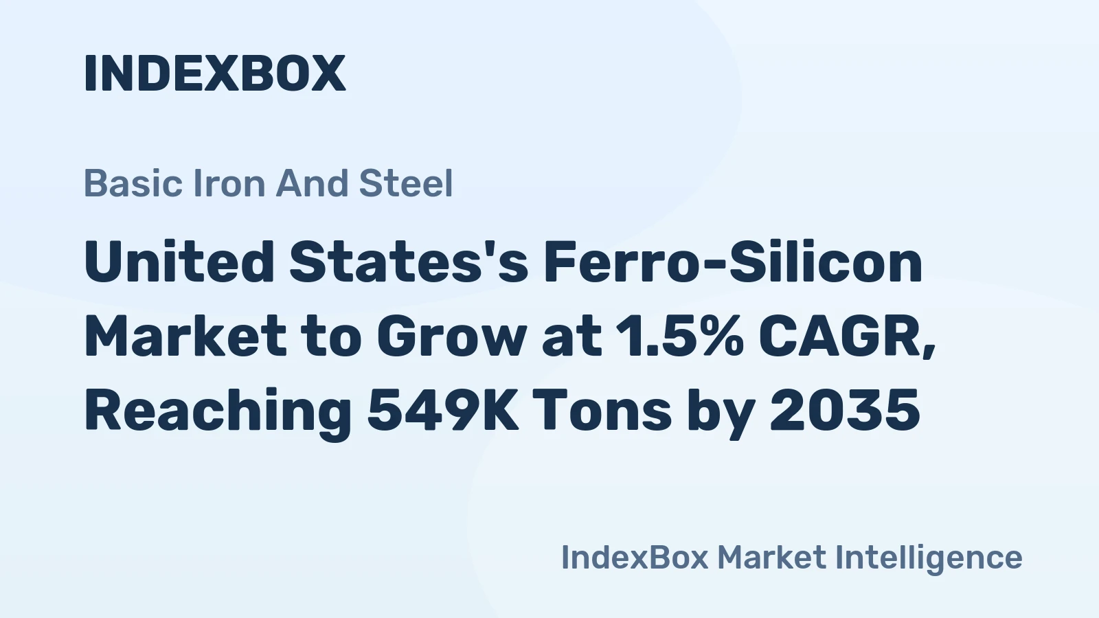 United States's Ferro-Silicon Market to Grow at 1.5% CAGR, Reaching 549K Tons by 2035