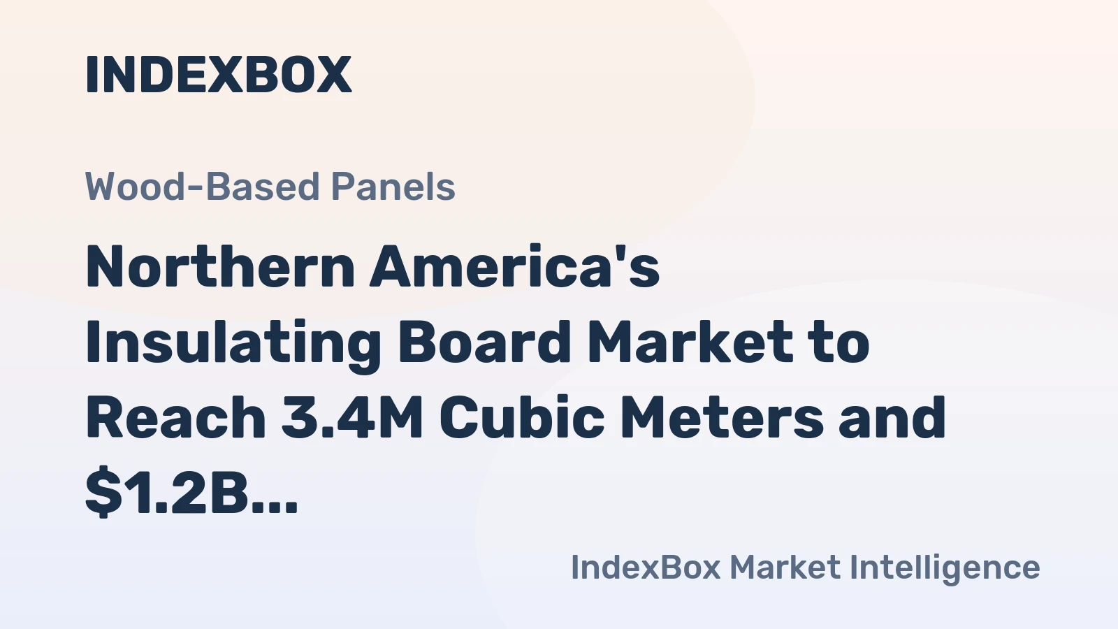 Northern America's Insulating Board Market to Reach 3.4M Cubic Meters and $1.2B by 2035