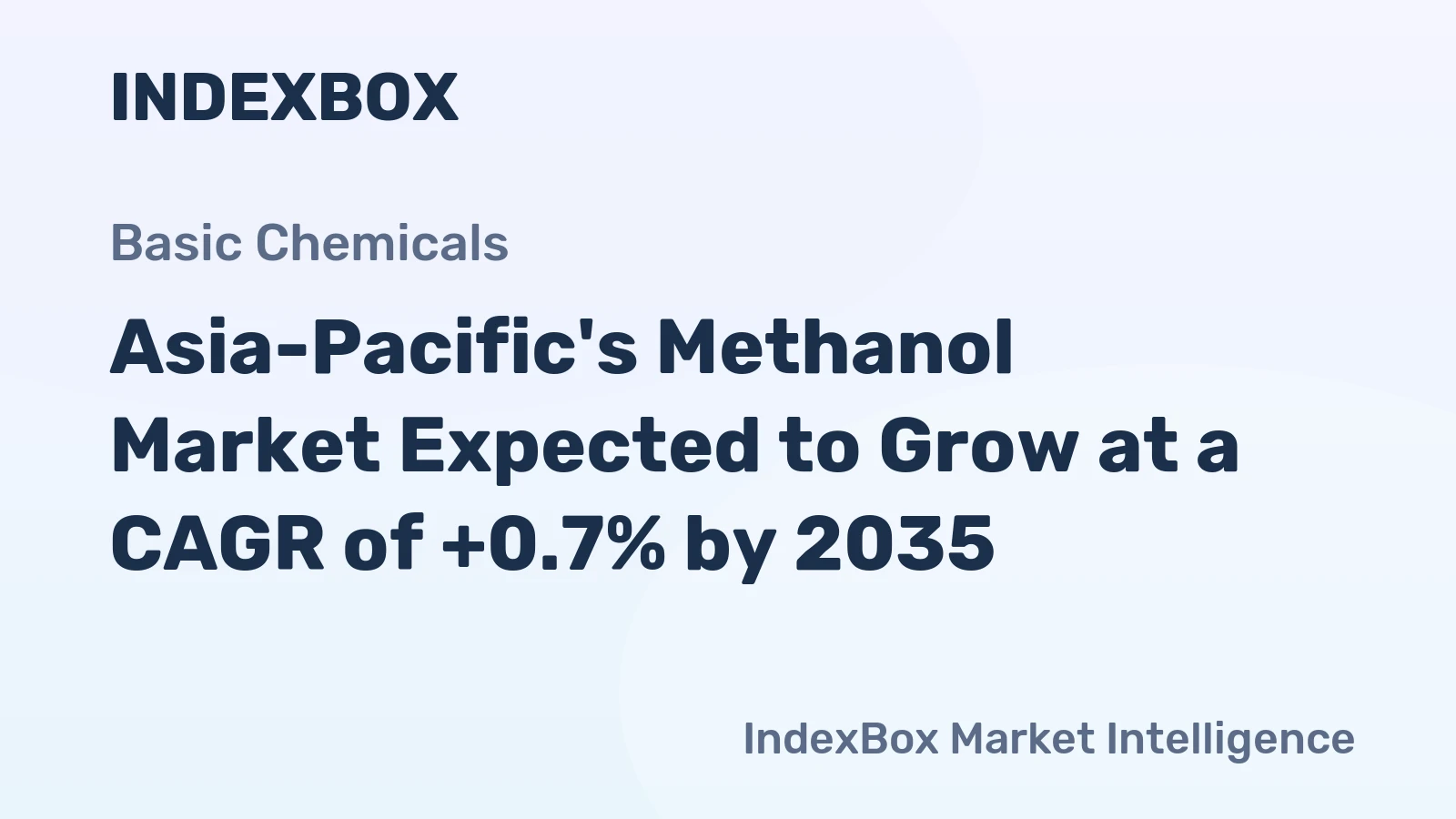 Asia-Pacific's Methanol Market Expected to Grow at a CAGR of +0.7% by 2035