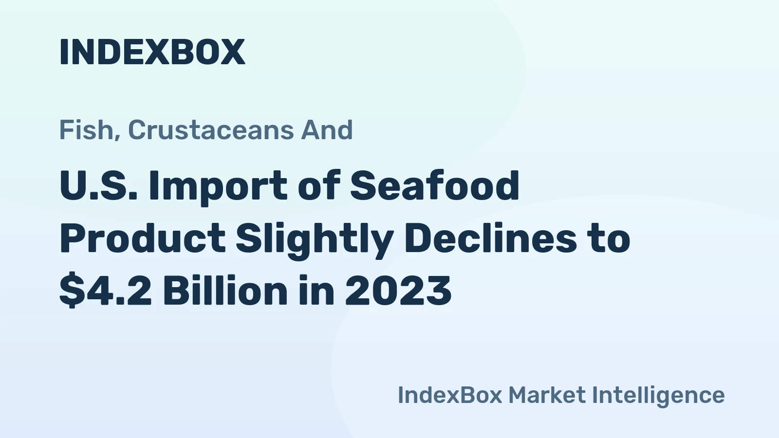 U.S. Import of Seafood Product Slightly Declines to $4.2 Billion in 2023