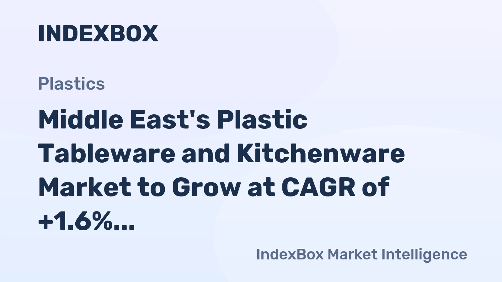 Middle East's Plastic Tableware and Kitchenware Market to Grow at CAGR of +1.6% Through 2035